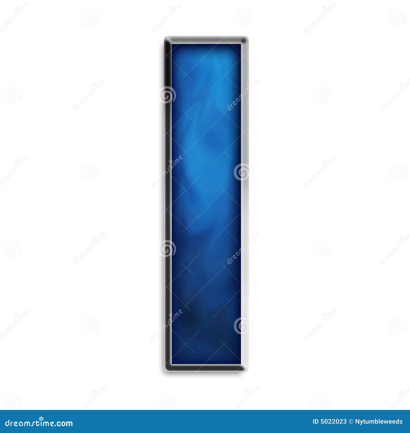 Carta Aislada I En Azul Tribal Stock de ilustración - Ilustración de ...