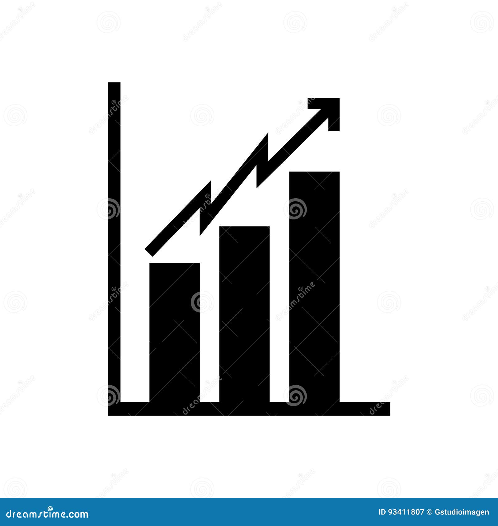 Carta De Barra Negra Del Icono Ilustración del Vector - Ilustración de ...