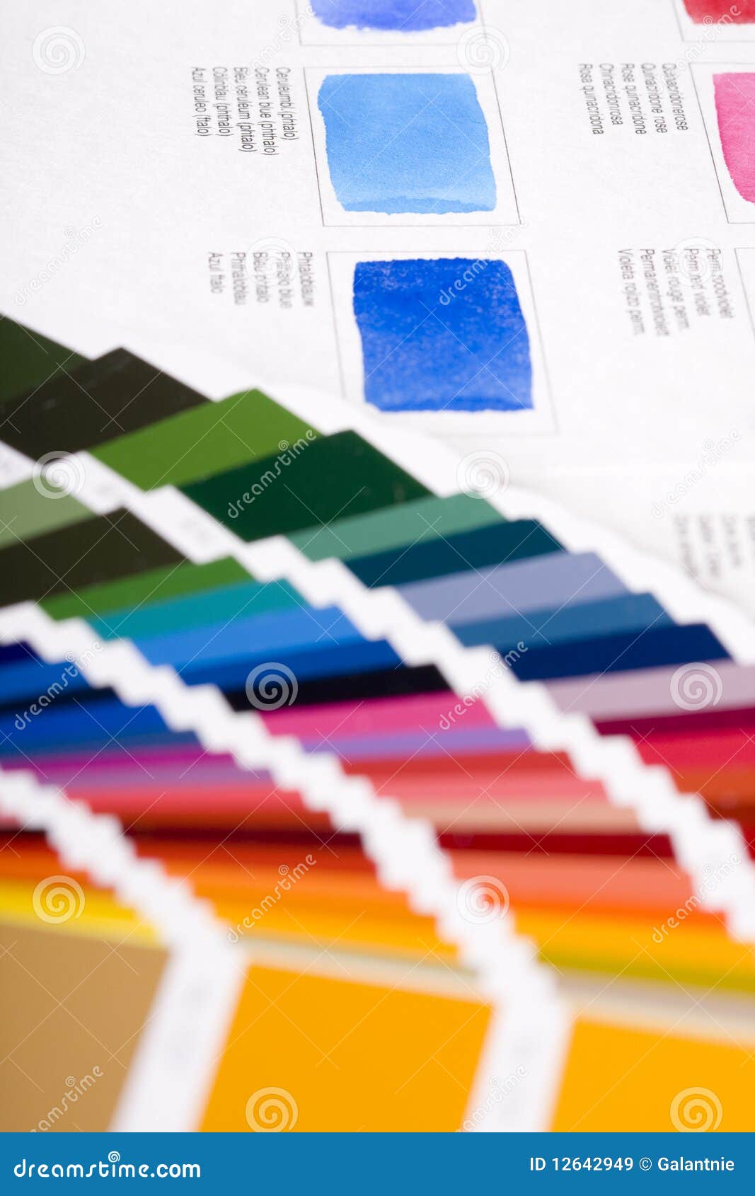 Carta de color imagen de archivo. Imagen de muestra, paleta - 12642949