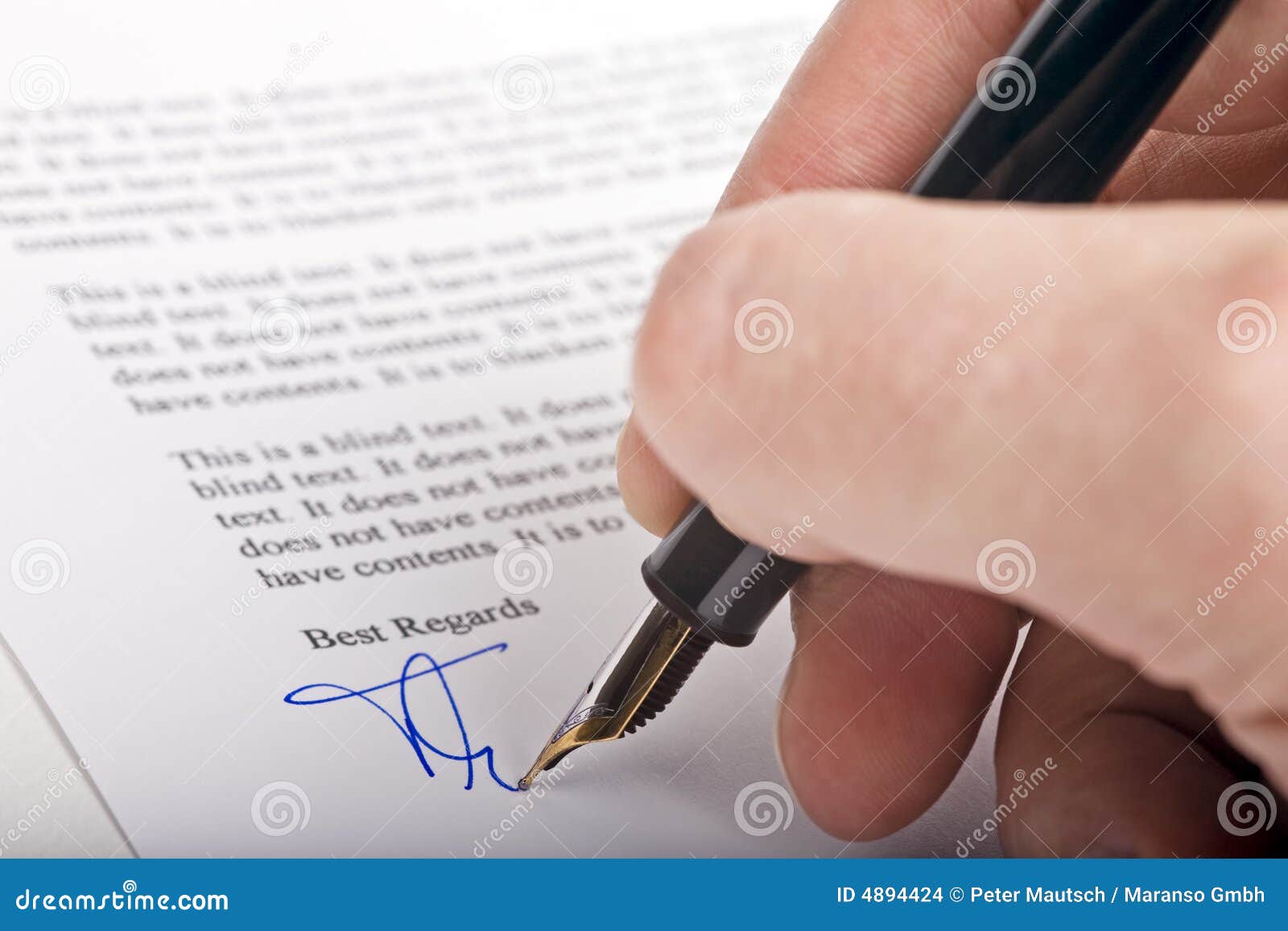 Carta de firma foto de archivo. Imagen de firma, muestra - 4894424