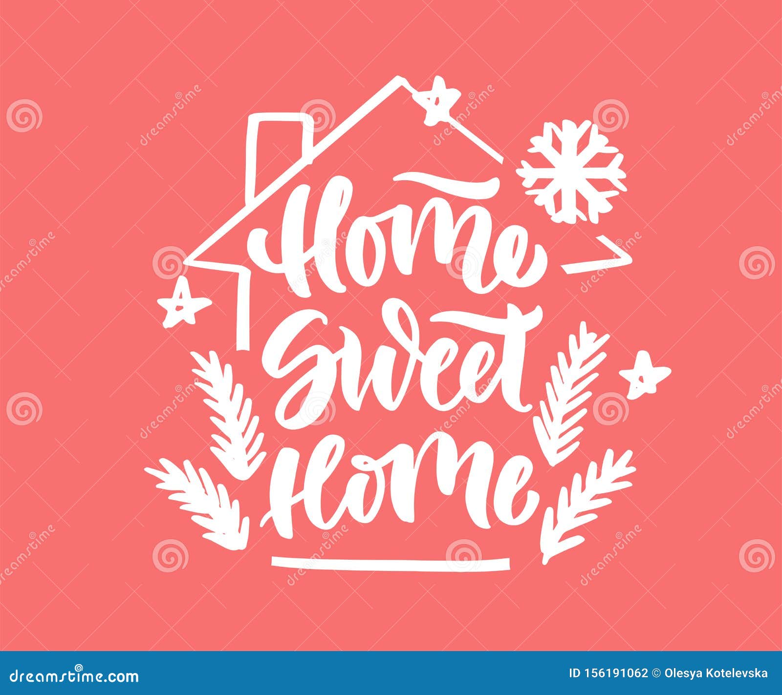 Carta De Natal "Home Doce Home" Ilustração Stock - Ilustração de arte ...