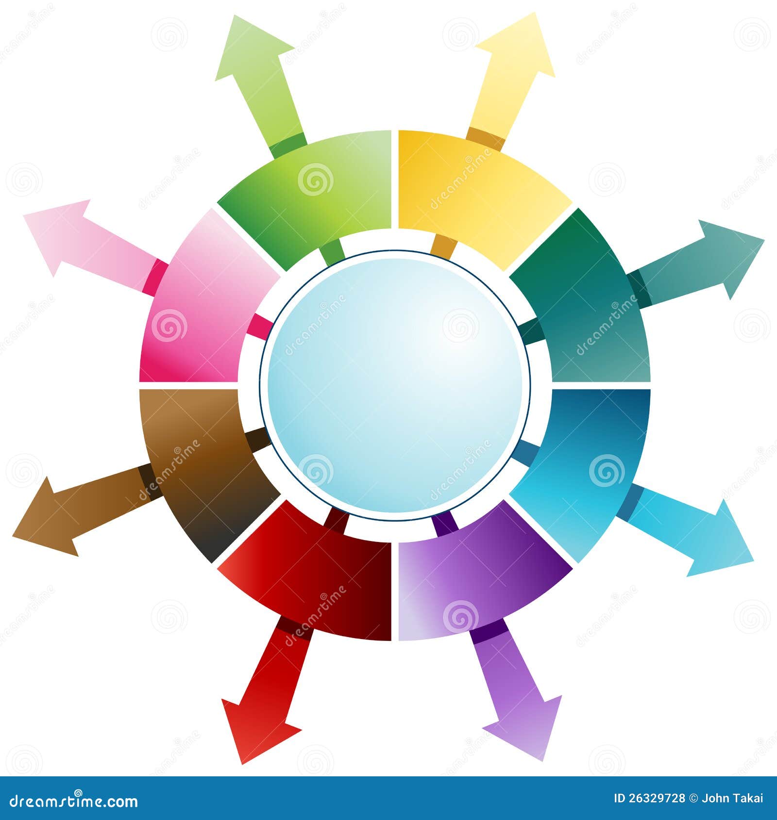 Carta Del Compás De La Flecha De Ocho Pasos De Progresión Ilustración ...