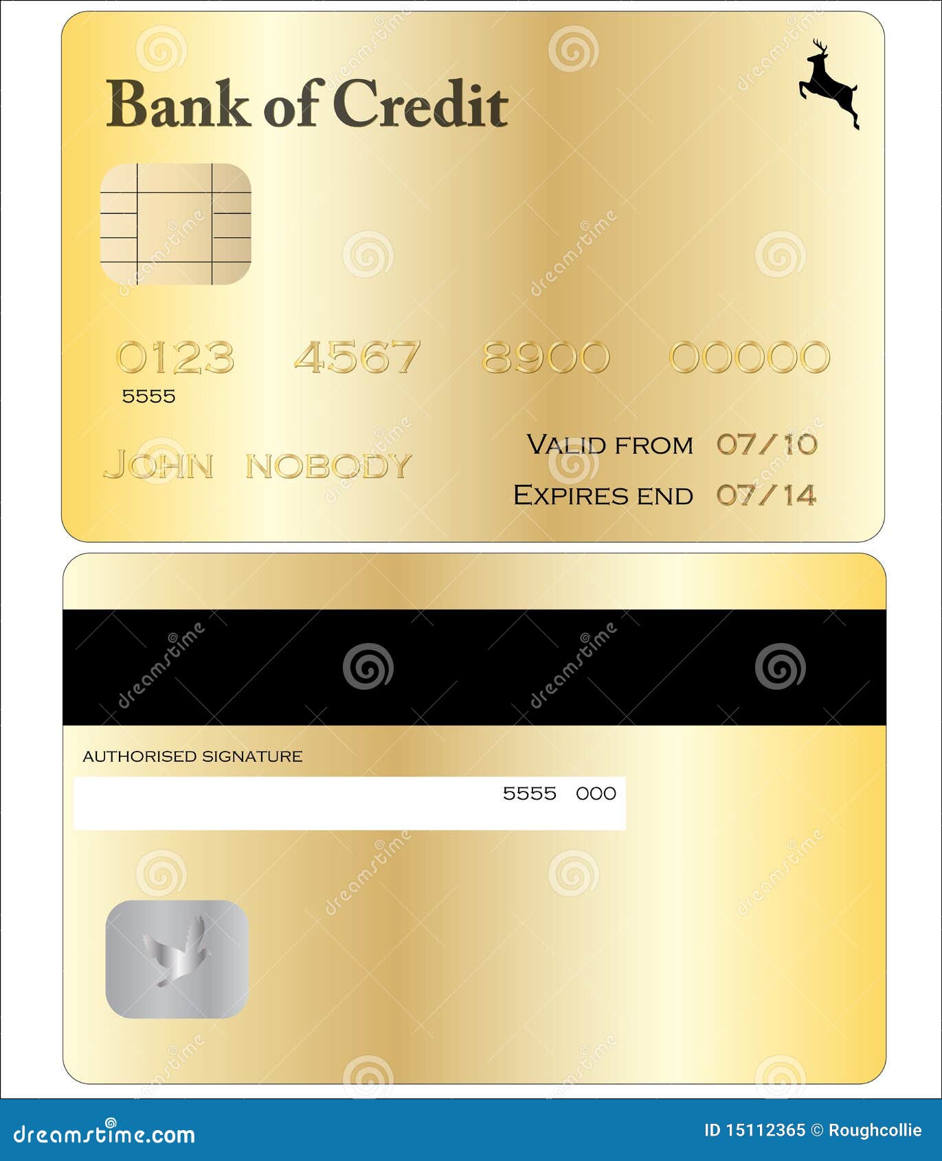 Carta di credito dell'oro illustrazione di stock. Illustrazione di ...