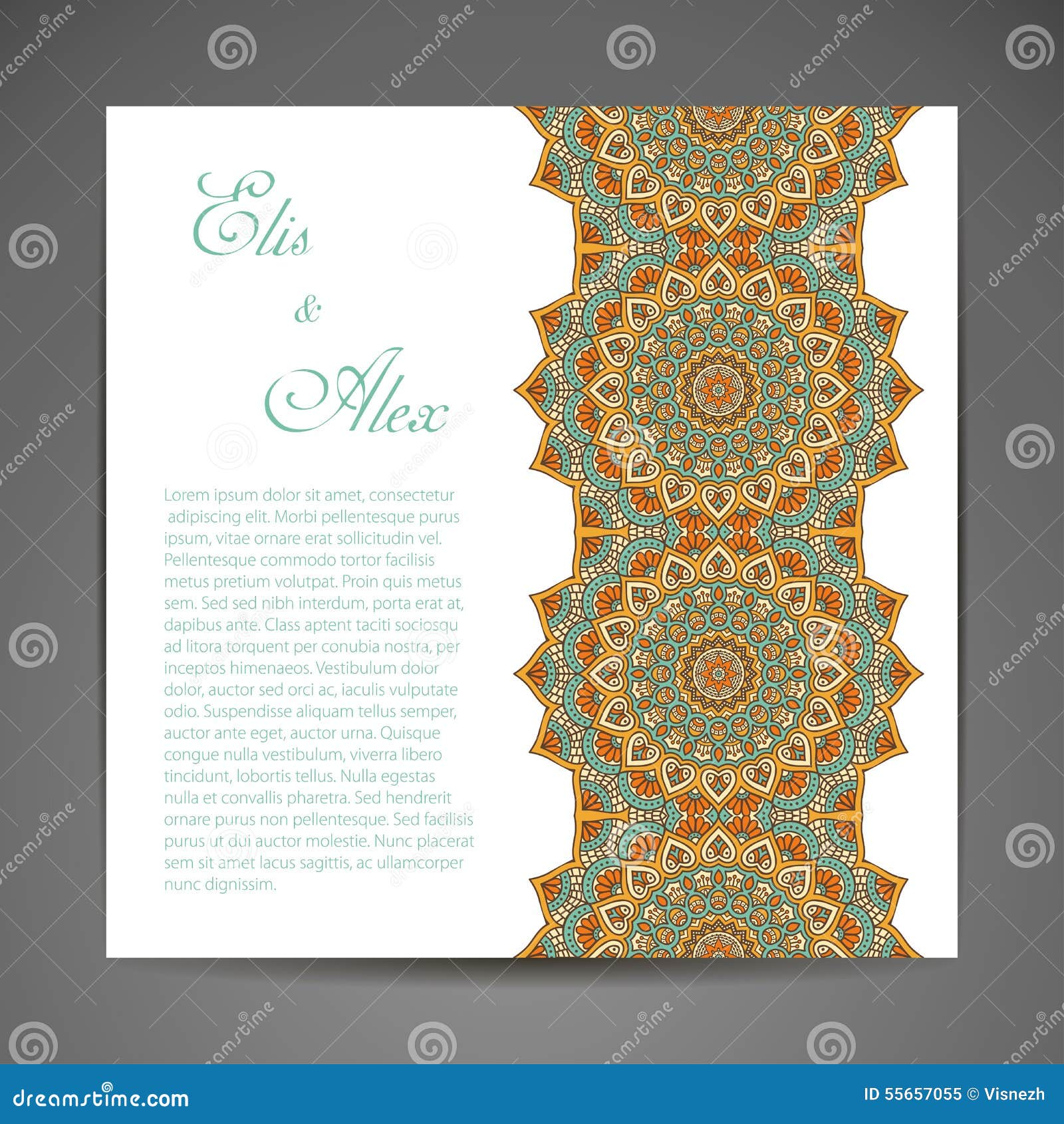 Carta o invito illustrazione vettoriale. Illustrazione di invito - 55657055