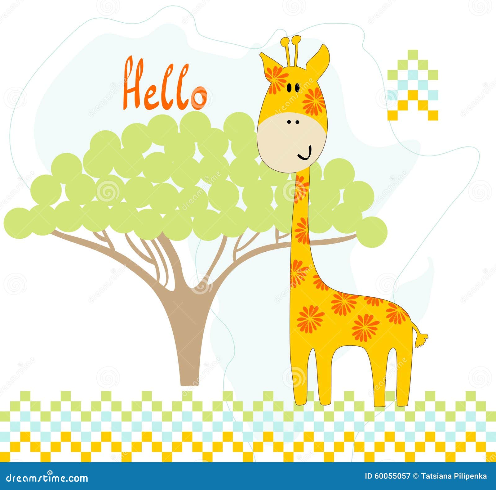 Carta puerile illustrazione vettoriale. Illustrazione di modo - 60055057