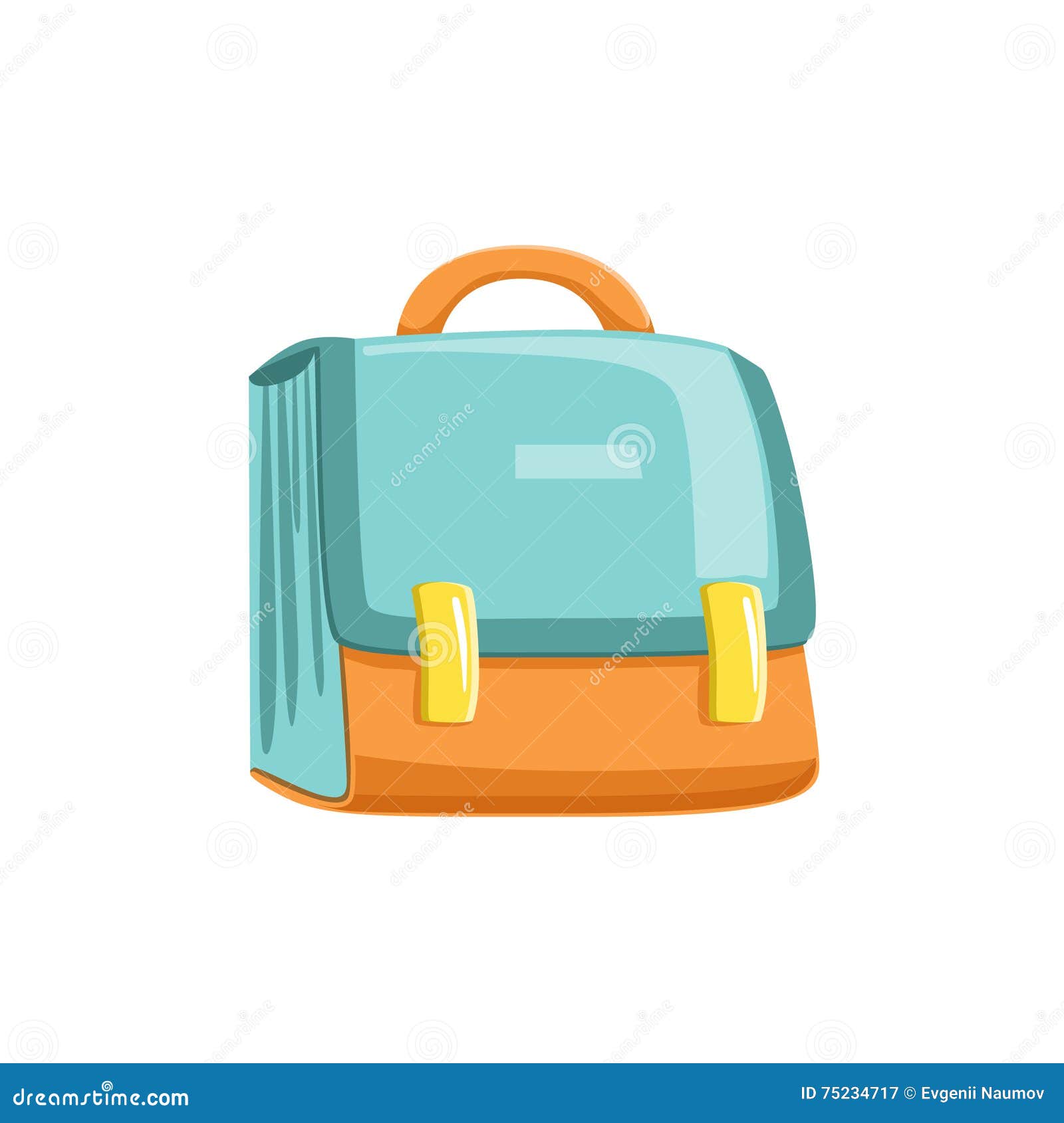 Cartable bleu et orange illustration de vecteur. Illustration du études ...