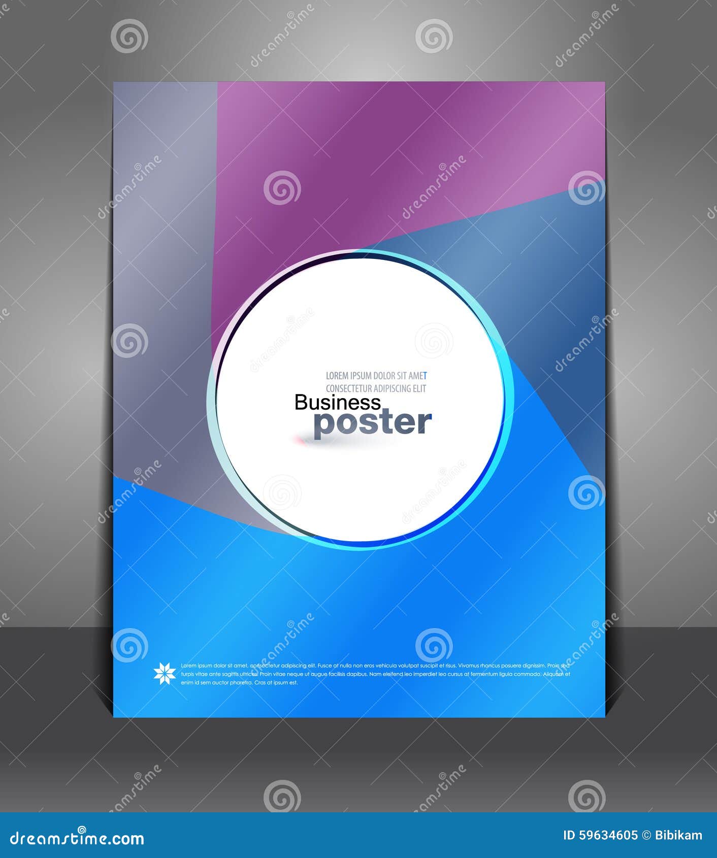 Cartaz Cor-de-rosa-azul à Moda Ilustração do Vetor - Ilustração de ...