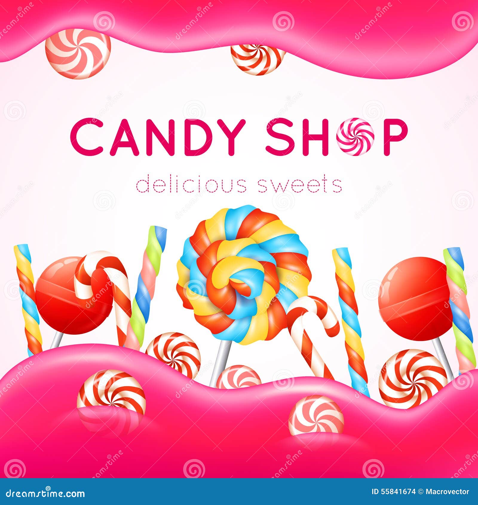 Cartaz da loja dos doces ilustração do vetor. Ilustração de ...