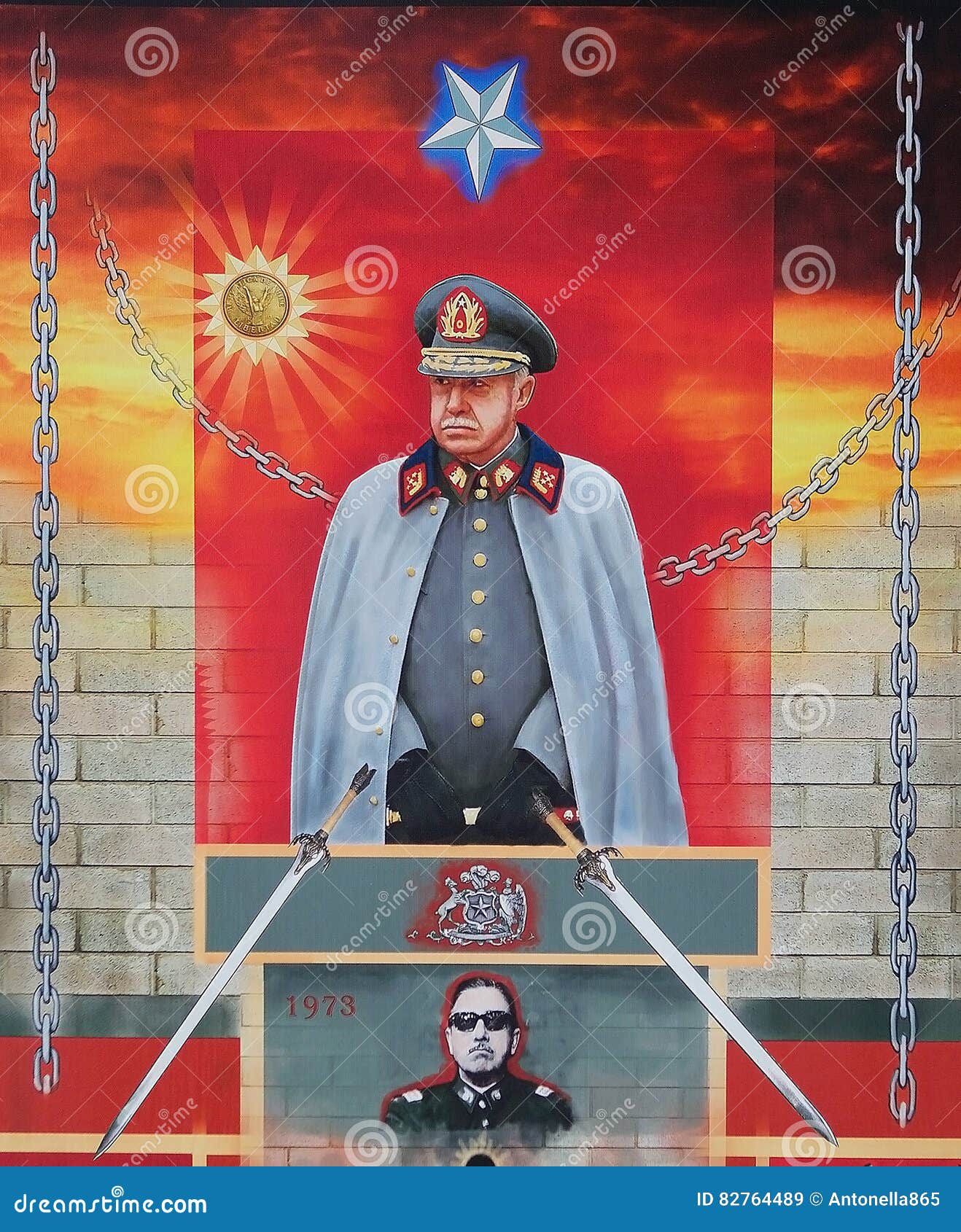 Cartaz De Augusto Pinochet, O Chile Imagem de Stock Editorial - Imagem ...