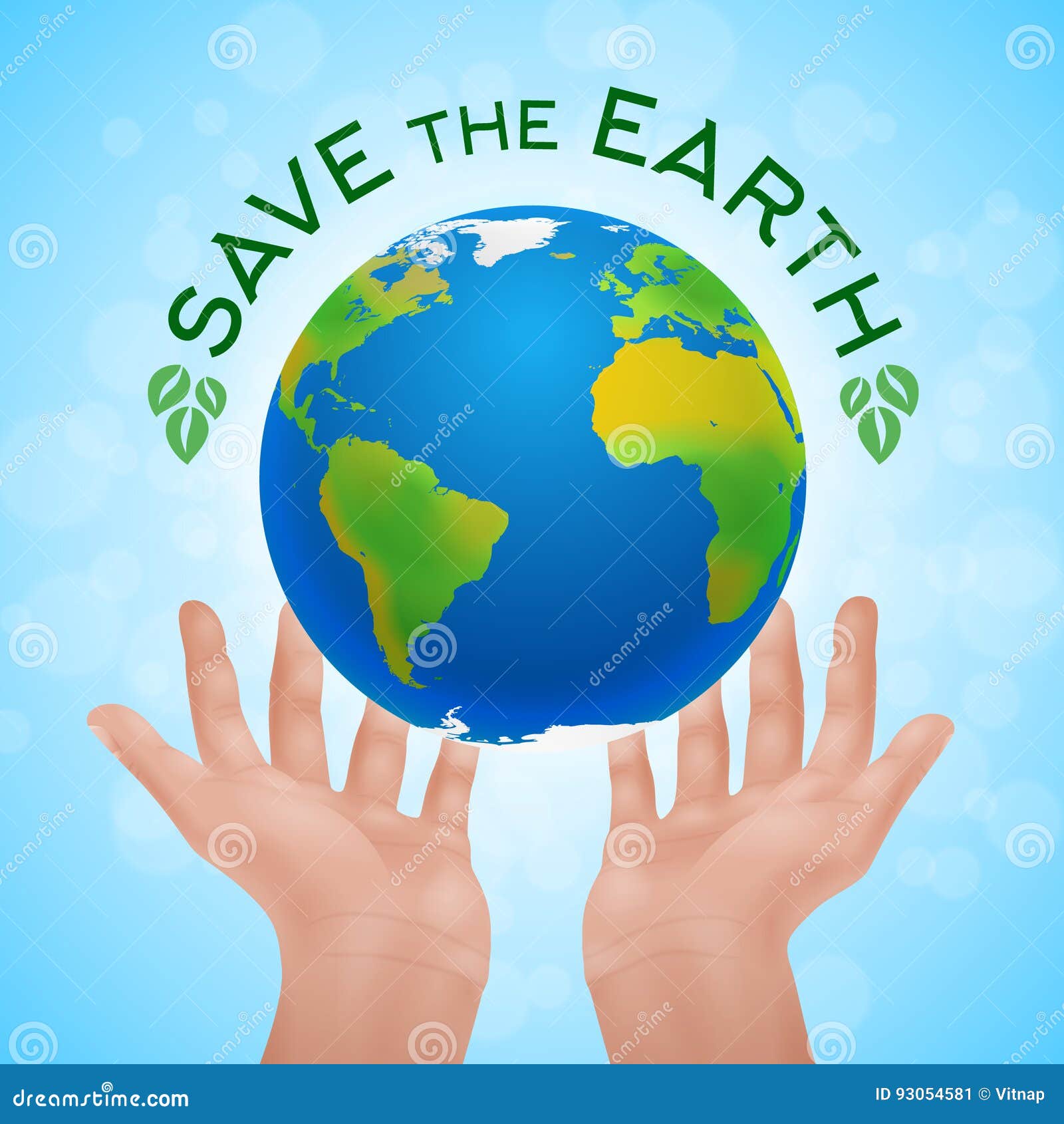 Cartaz De Eco De Duas Mãos Humanas Que Guardam A Terra Do Planeta