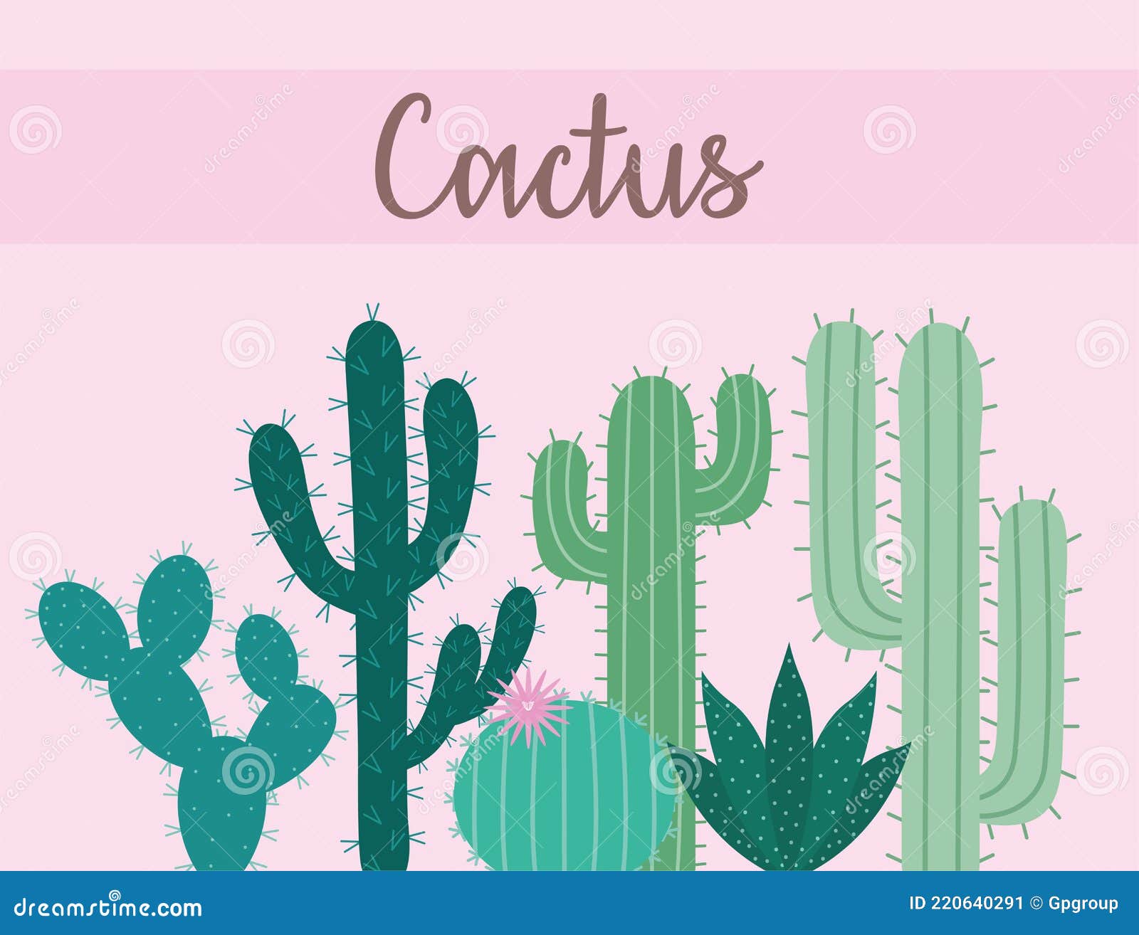 Cartaz do cacto verde ilustração do vetor. Ilustração de jardim - 220640291