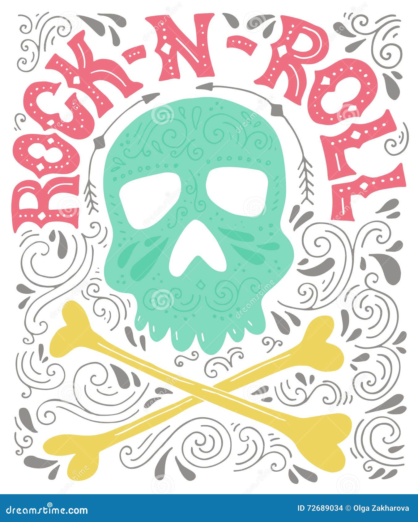 Cartaz do Rocha-n-rolo ilustração do vetor. Ilustração de evento - 72689034