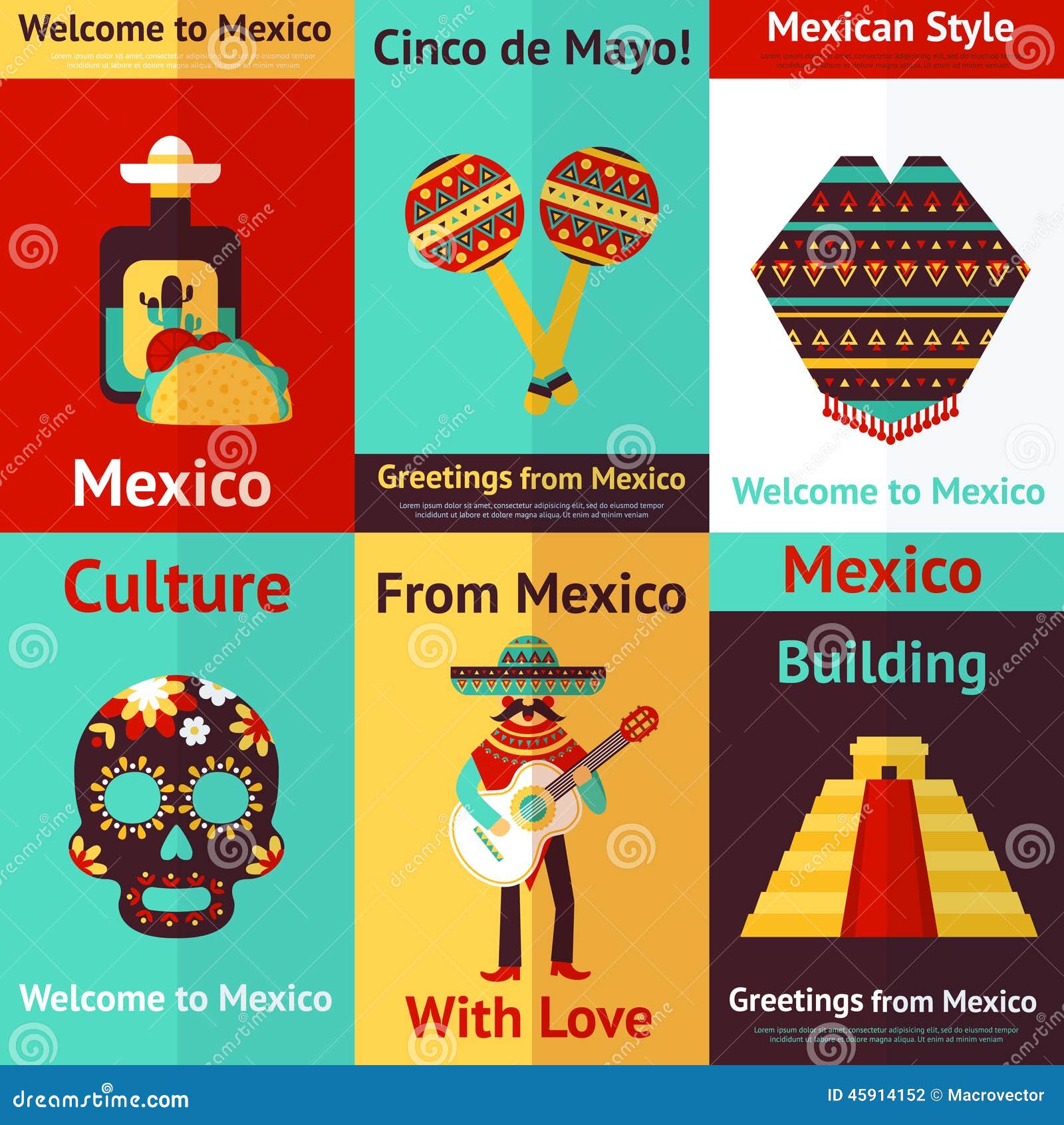 Cartaz retro de México ilustração do vetor. Ilustração de mini - 45914152