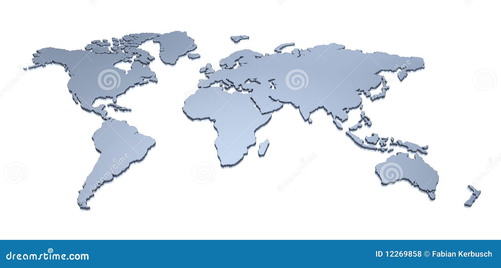 Carte 3D du monde illustration stock. Illustration du europe - 12269858