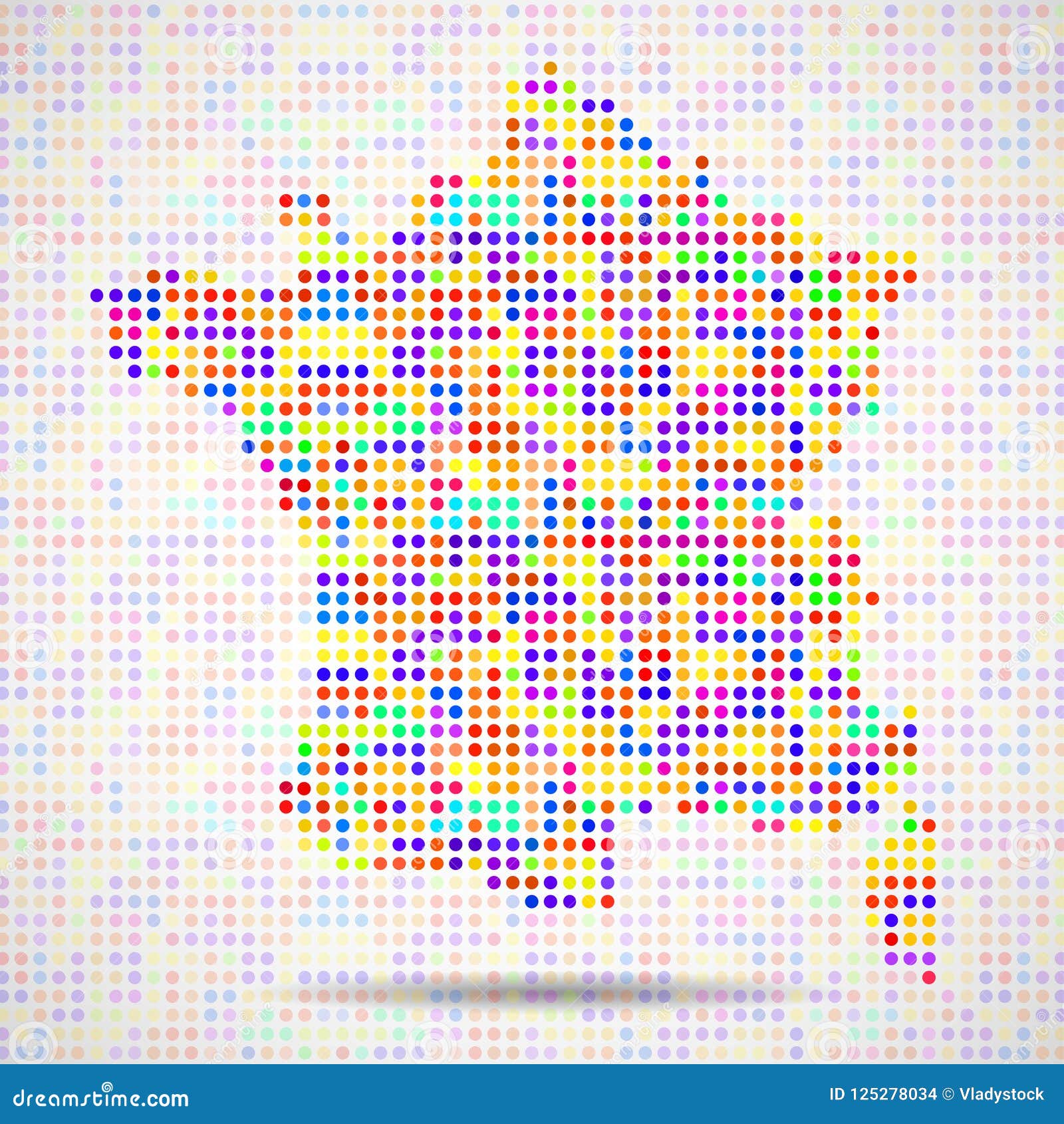 Carte Abstraite Des Frances, Points Colorés Illustration de Vecteur ...