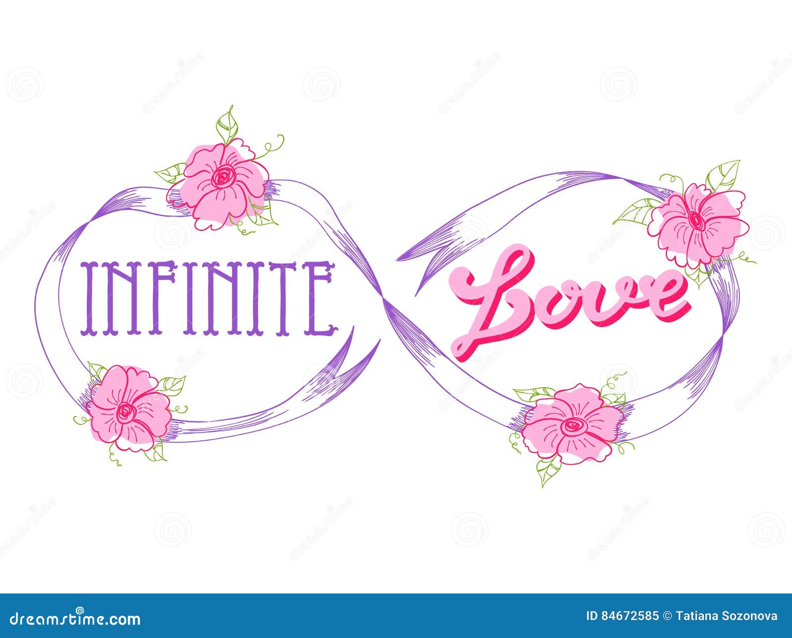 Carte d'amour d'infini illustration stock. Illustration du retrait ...