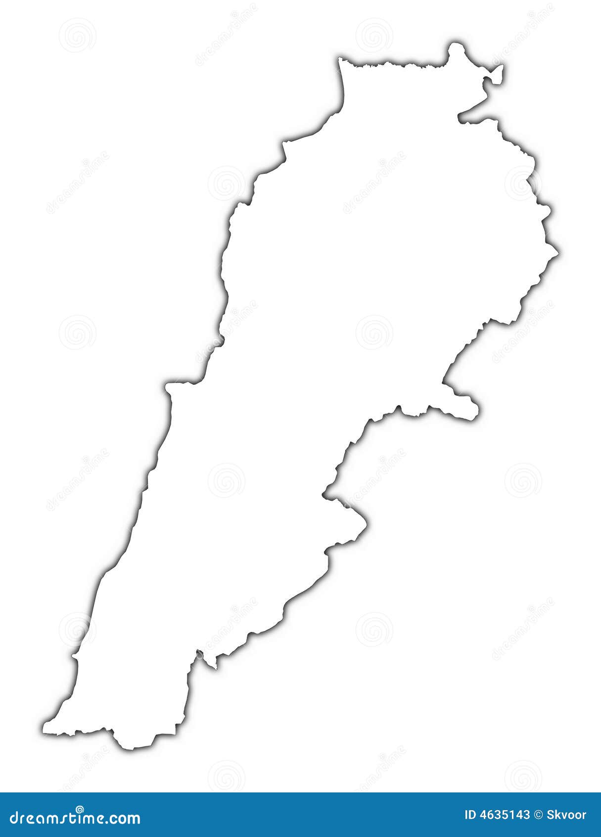 Carte d'ensemble du Liban illustration stock. Illustration du dessins ...