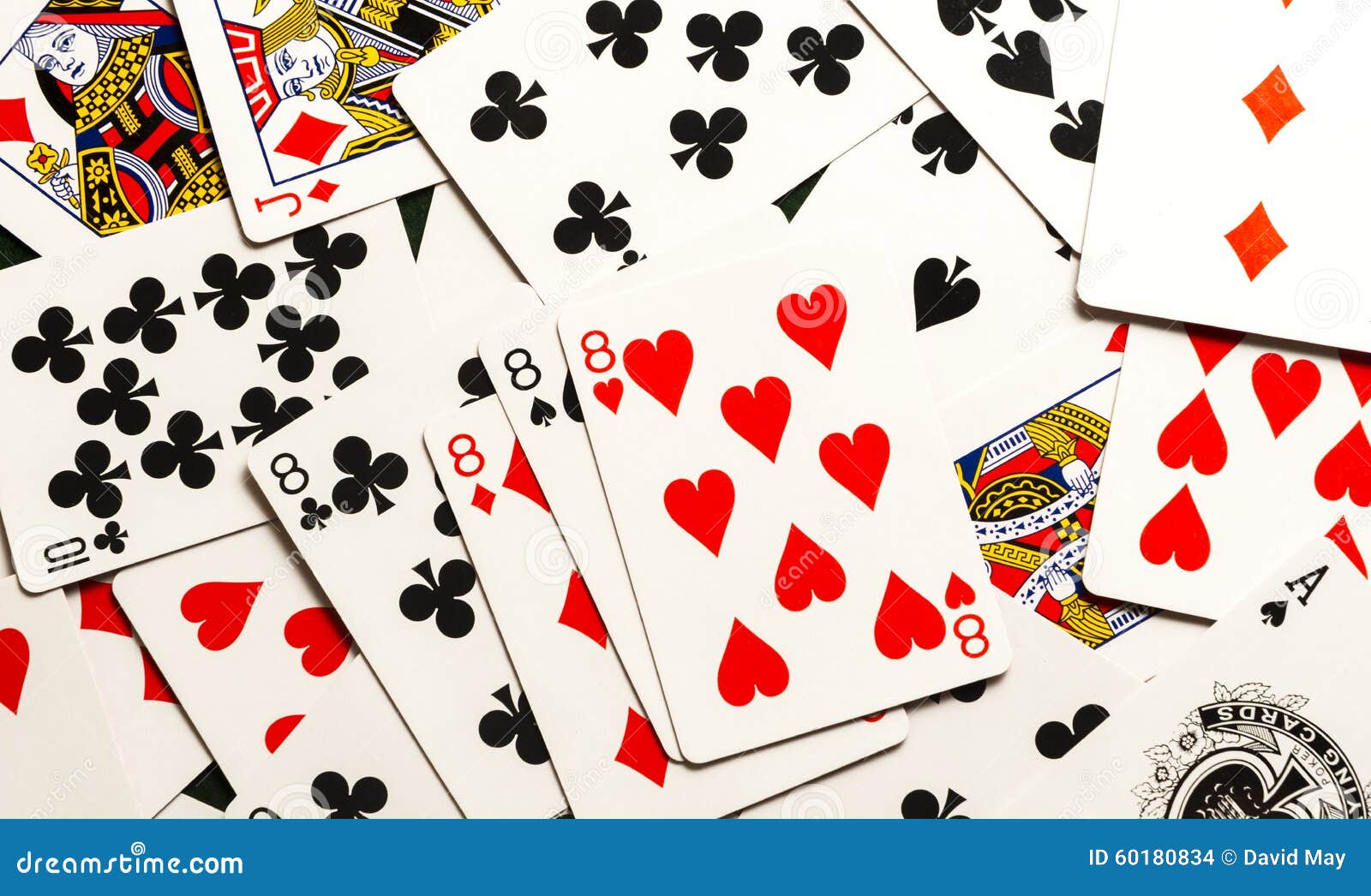 Carte Da Gioco Sparse Insieme Fuori E Miste Fotografia Stock - Immagine ...