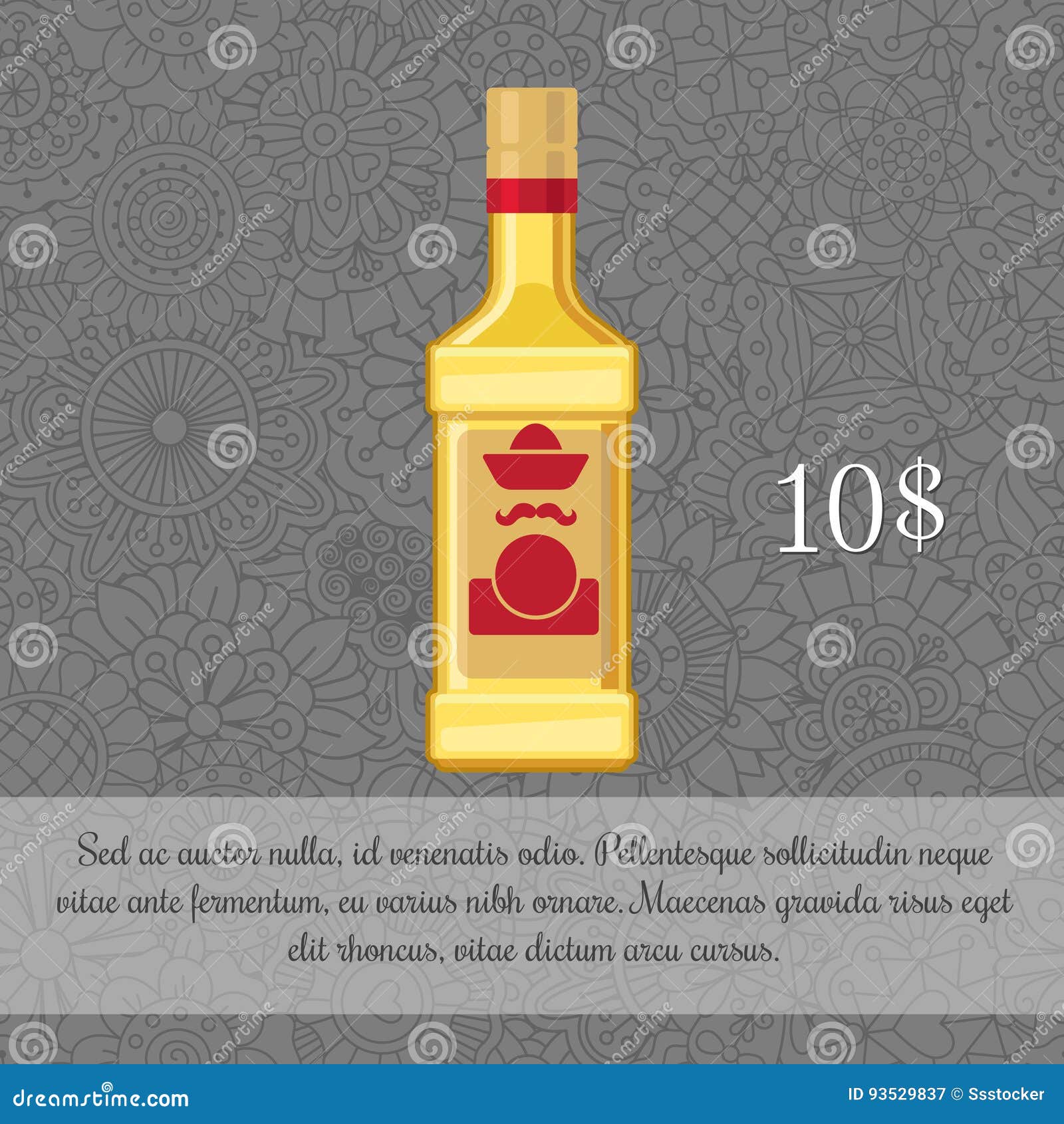 Carte De Boisson D'alcool De Boisson Alcoolisée Illustration de Vecteur ...