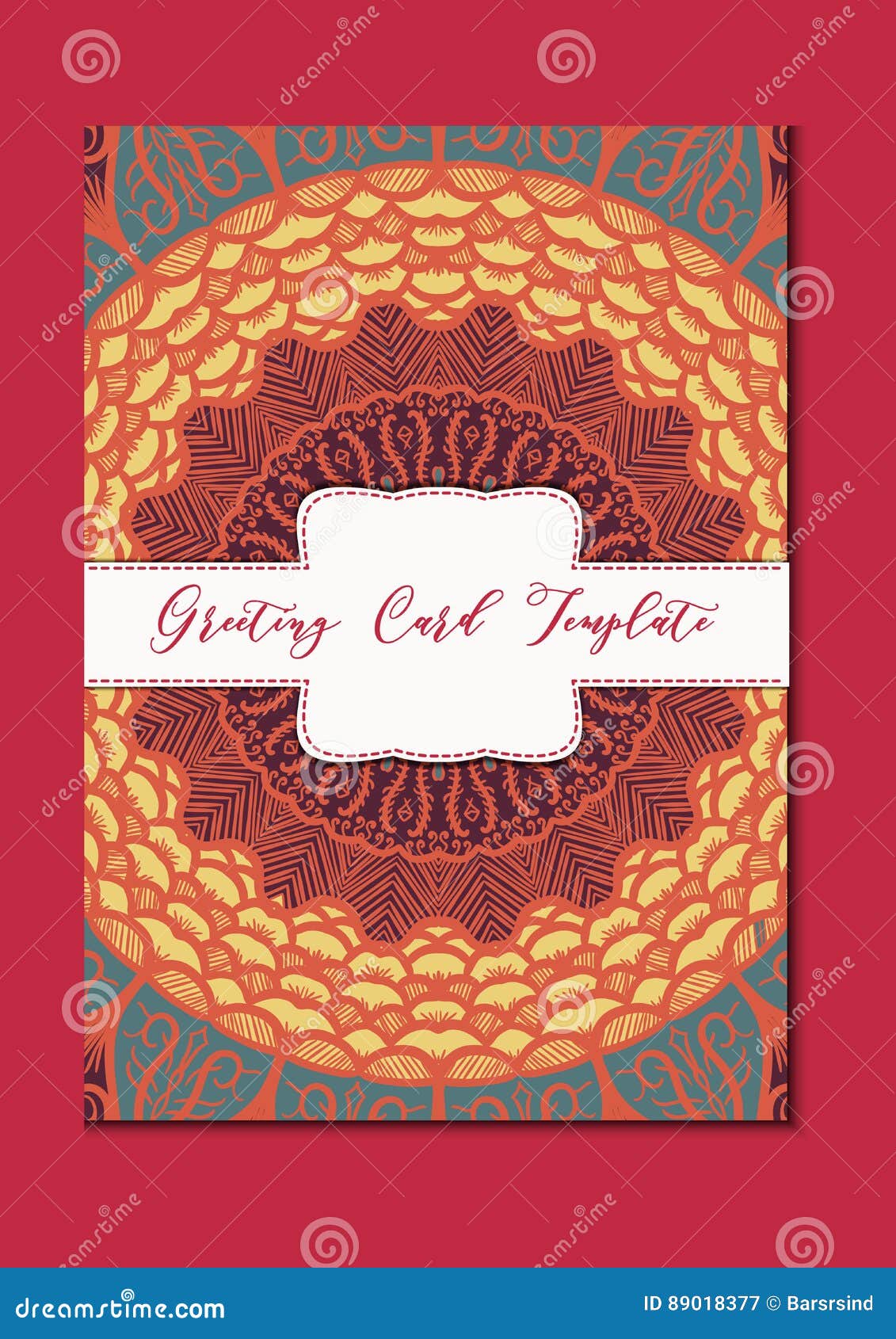 Carte De Calibre De Vintage De Mandala Illustration Stock ...