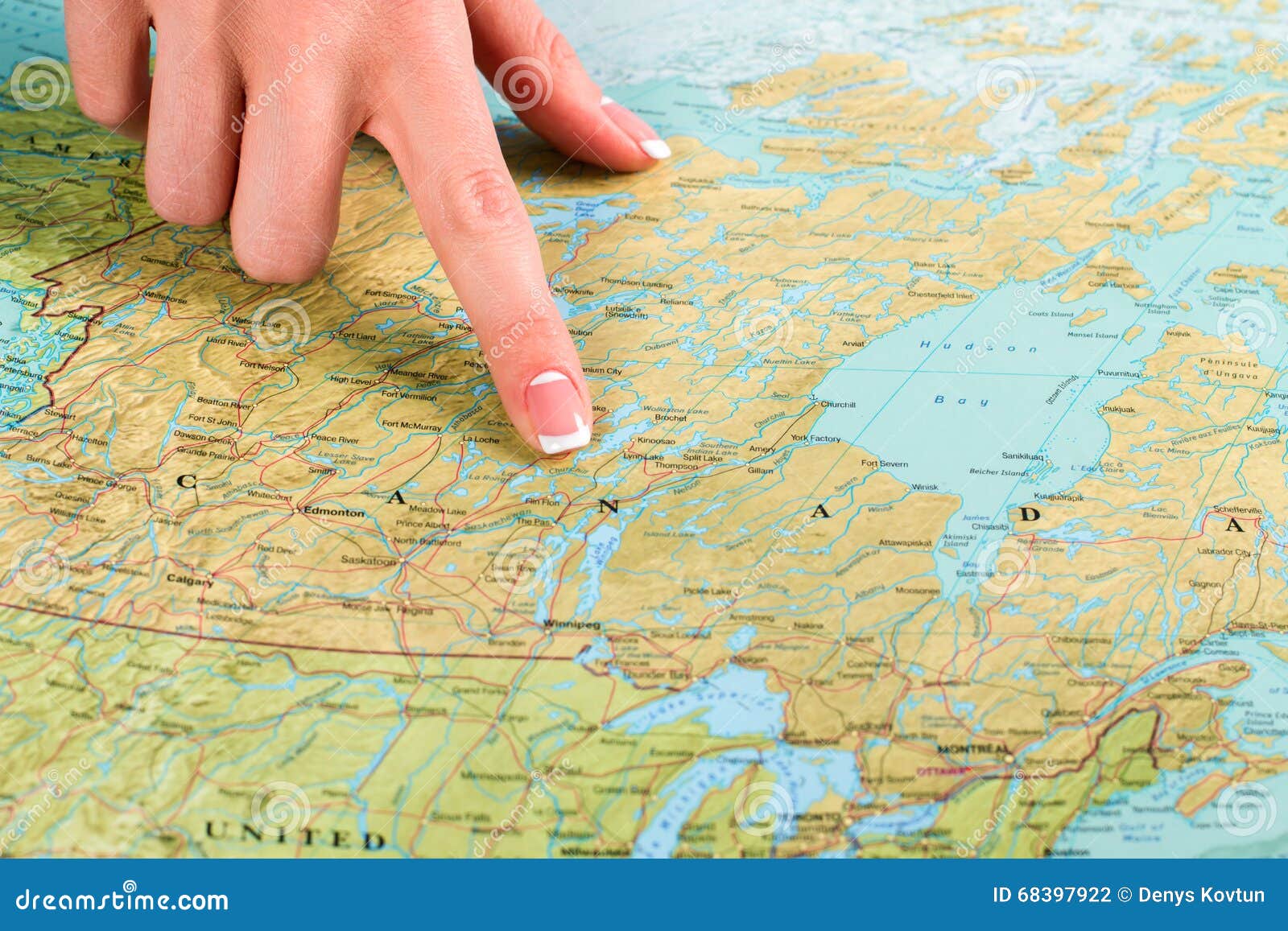 Carte De Canada Dans L'atlas Photo stock - Image du pays, sens: 68397922