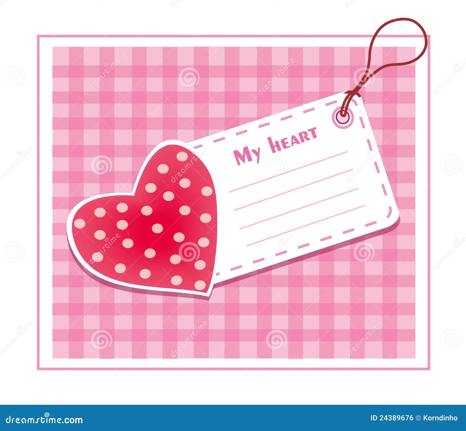 Carte de coeur illustration de vecteur. Illustration du fond - 24389676