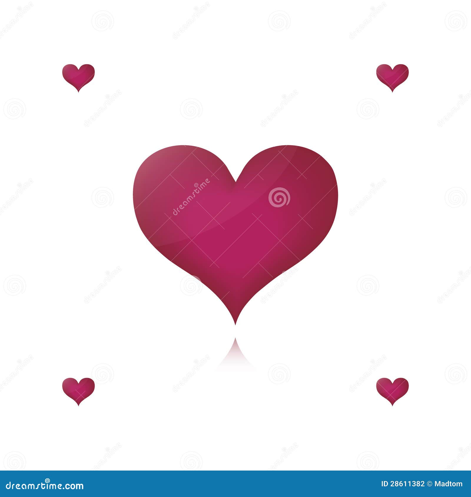 Carte de coeur illustration de vecteur. Illustration du heureux - 28611382