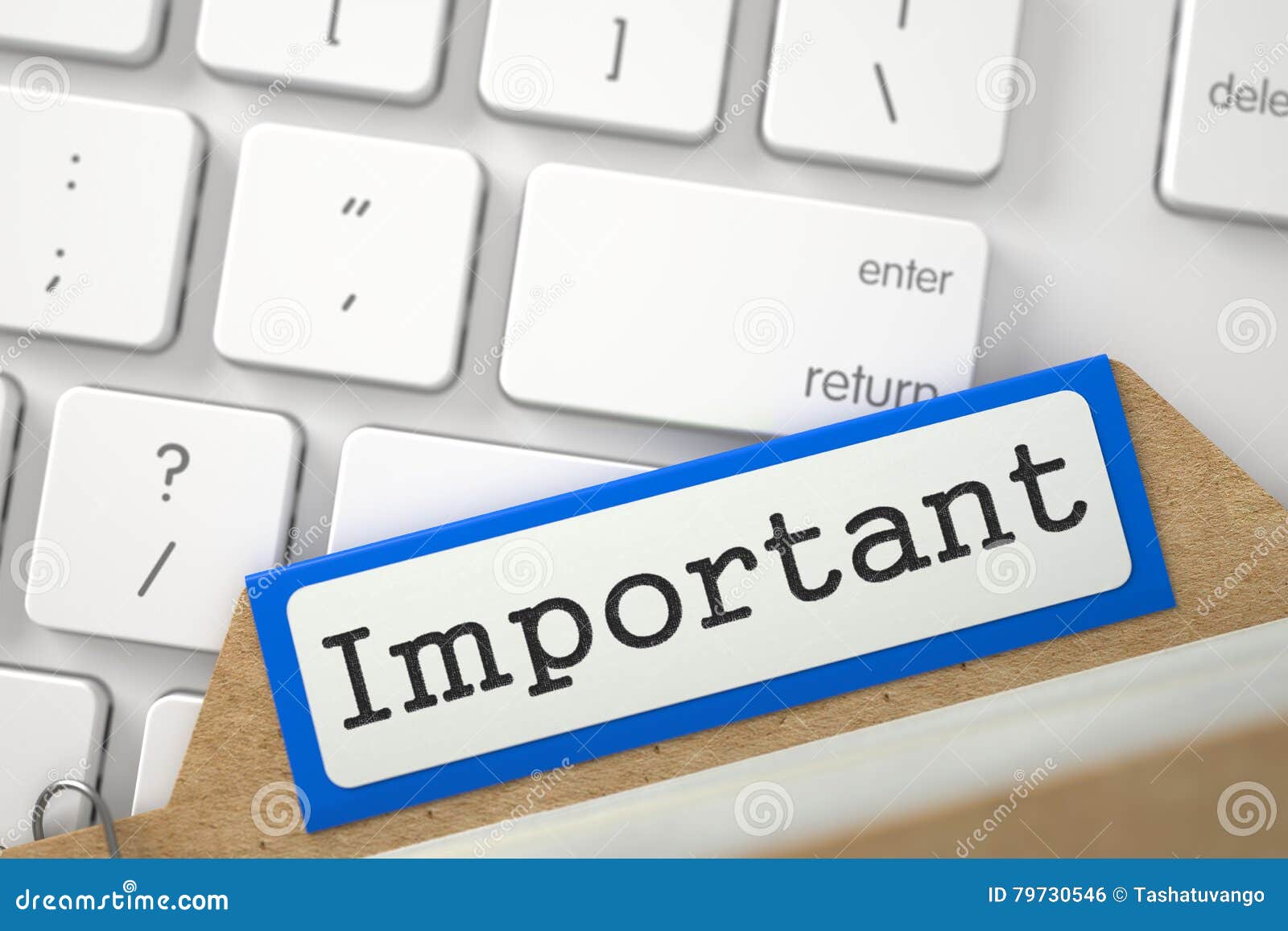 Carte De Dossier Avec Important 3d Photo stock - Image du nécessaire ...