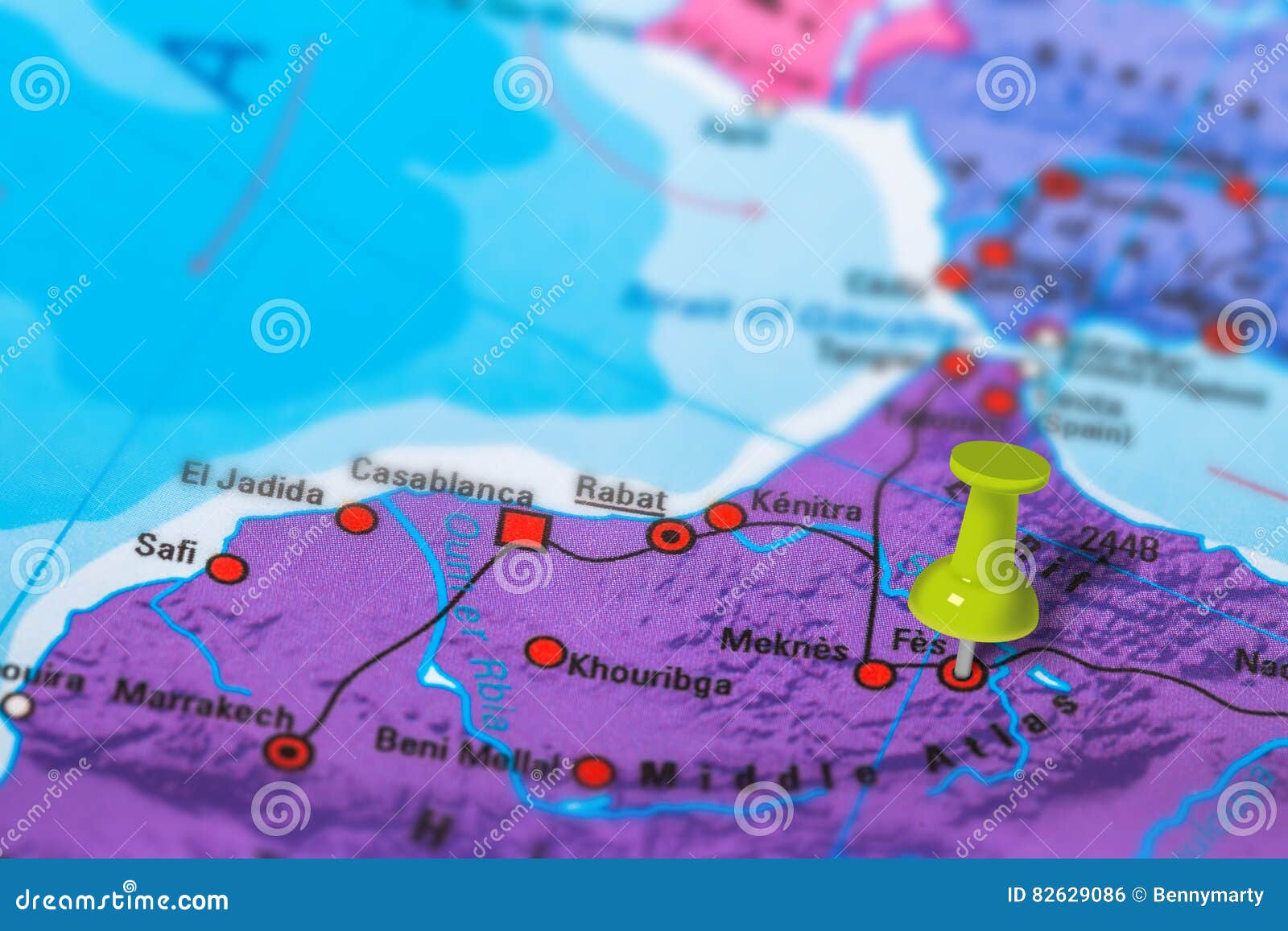 Carte de Fes Maroc photo stock. Image du inscription - 82629086