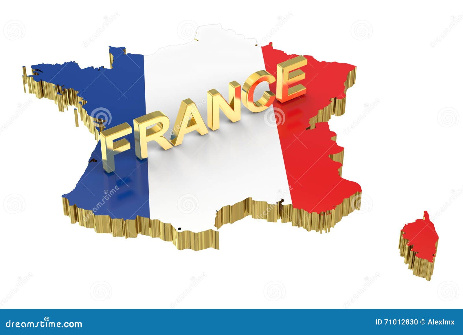 Carte de Frances, rendu 3D illustration stock. Illustration du france ...