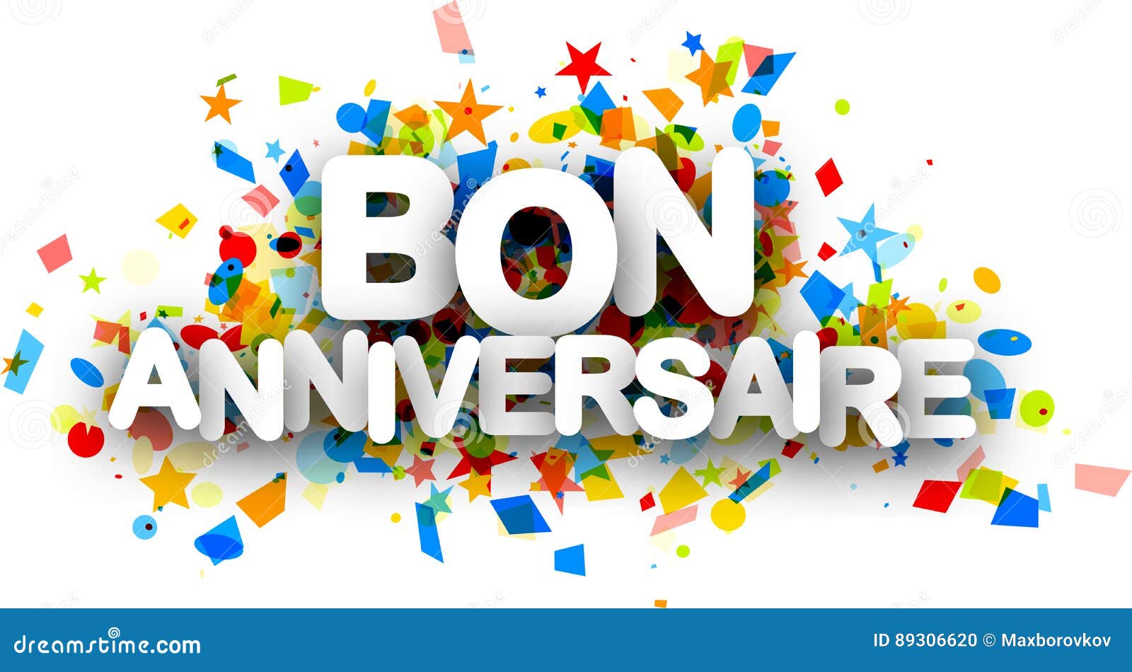 Carte De Joyeux Anniversaire Avec Des Confettis Illustration de Vecteur - Illustration du ...