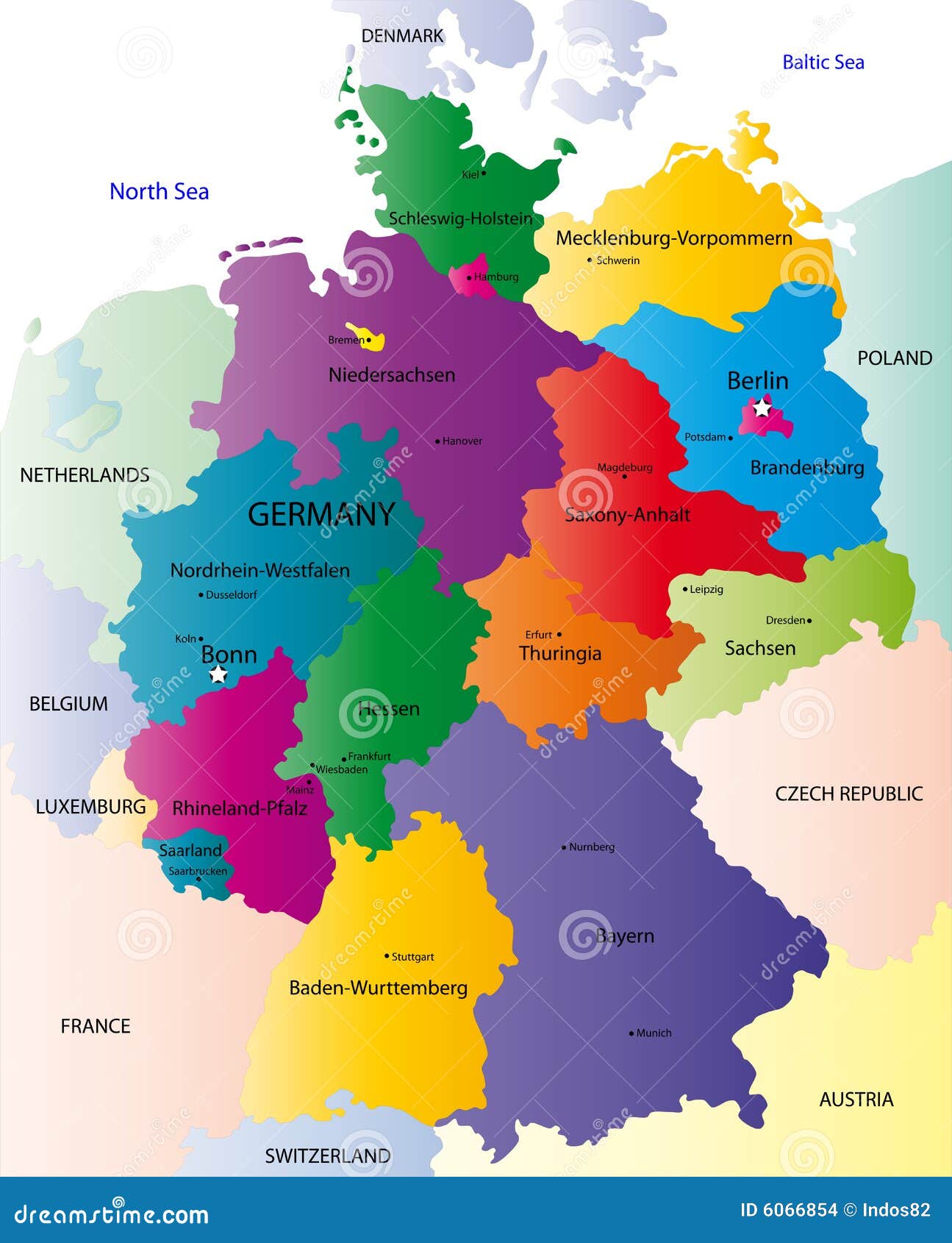 Carte De L'Allemagne Images stock - Image: 6066854