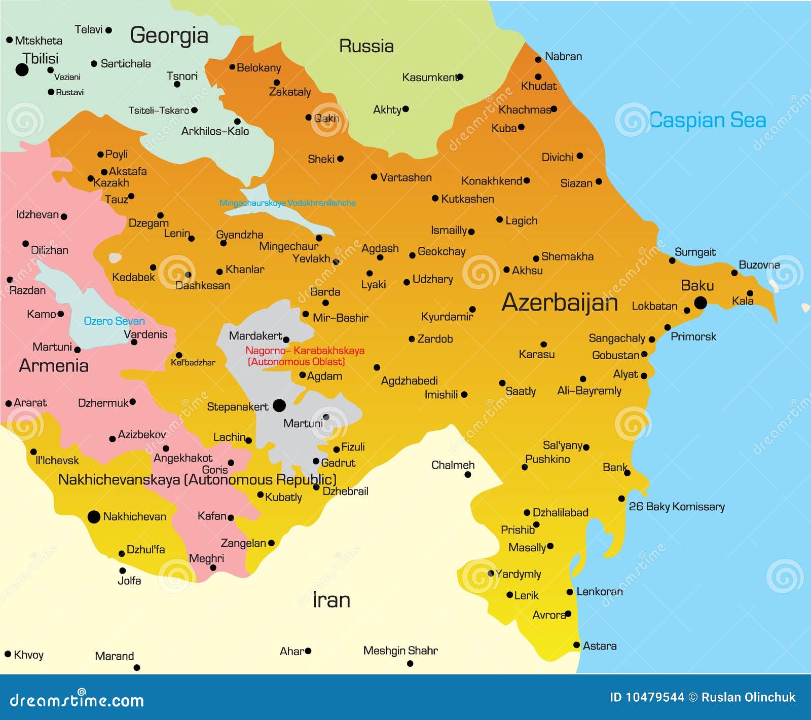Carte de l'Azerbaïdjan illustration de vecteur. Illustration du cadres ...