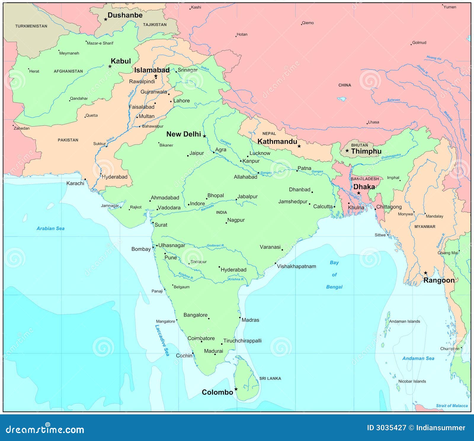 Carte de l'Inde illustration stock. Illustration du illustration - 3035427
