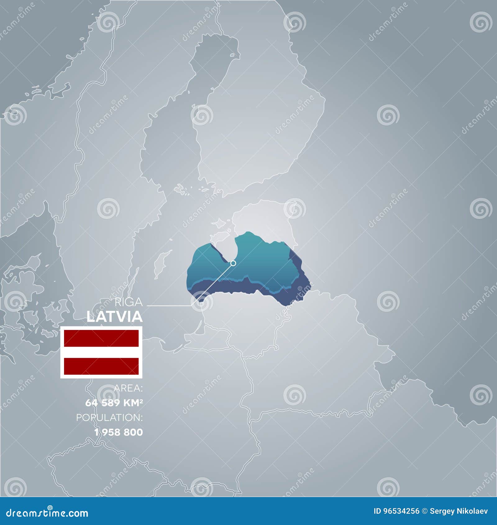 Carte De L'information De La Lettonie Illustration de Vecteur ...