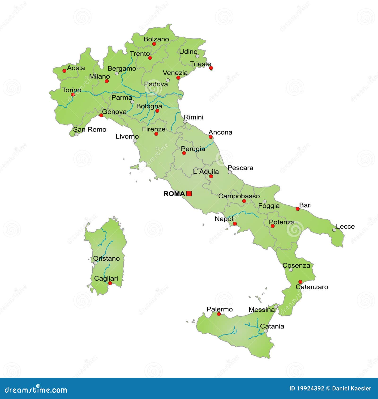 Carte de l'Italie illustration de vecteur. Illustration du dessin ...