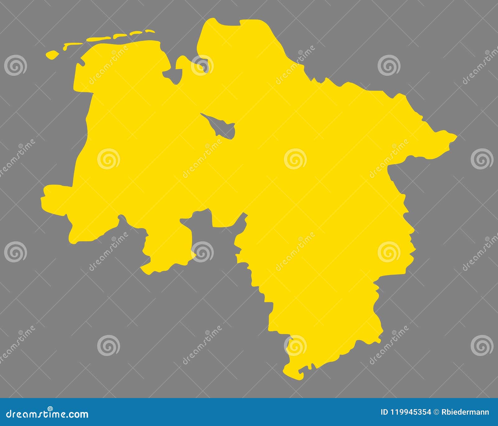 Carte de la basse-saxe illustration de vecteur. Illustration du vecteur ...