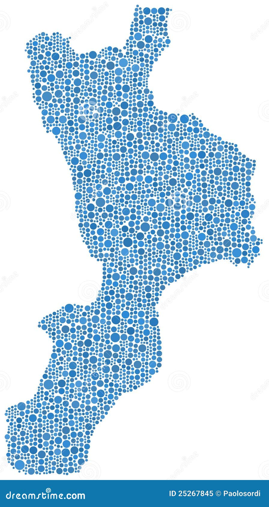 Carte de la Calabre illustration de vecteur. Illustration du europe ...