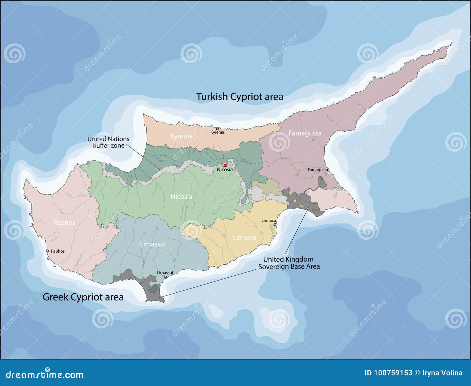 Carte de la Chypre illustration de vecteur. Illustration of silhouette ...