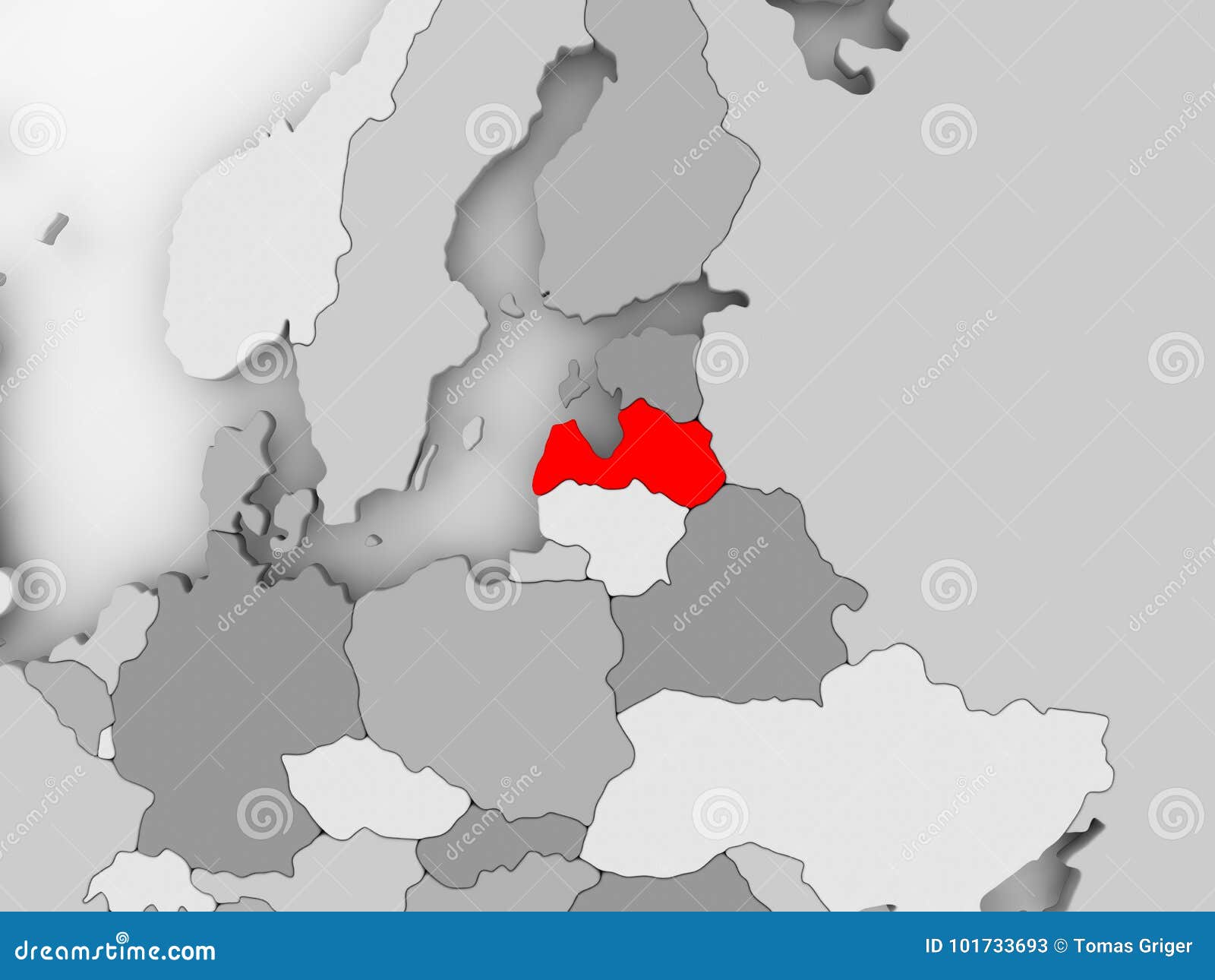 Carte de la Lettonie illustration stock. Illustration du pays - 101733693