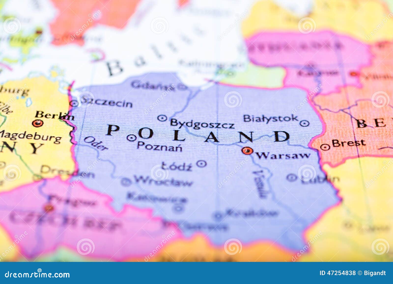 Carte de la Pologne photo stock. Image du course, emplacement - 47254838