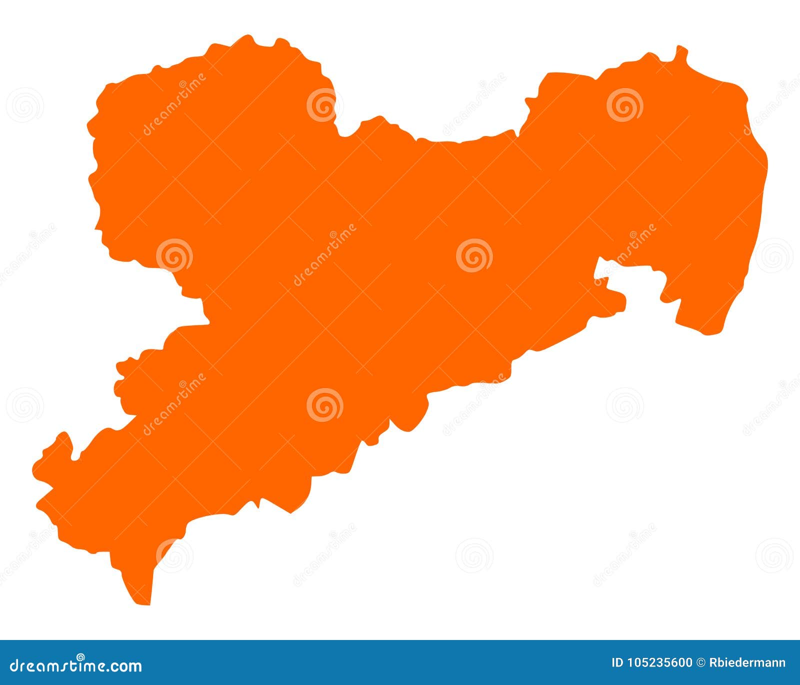Carte de la Saxe illustration de vecteur. Illustration du allemagne ...
