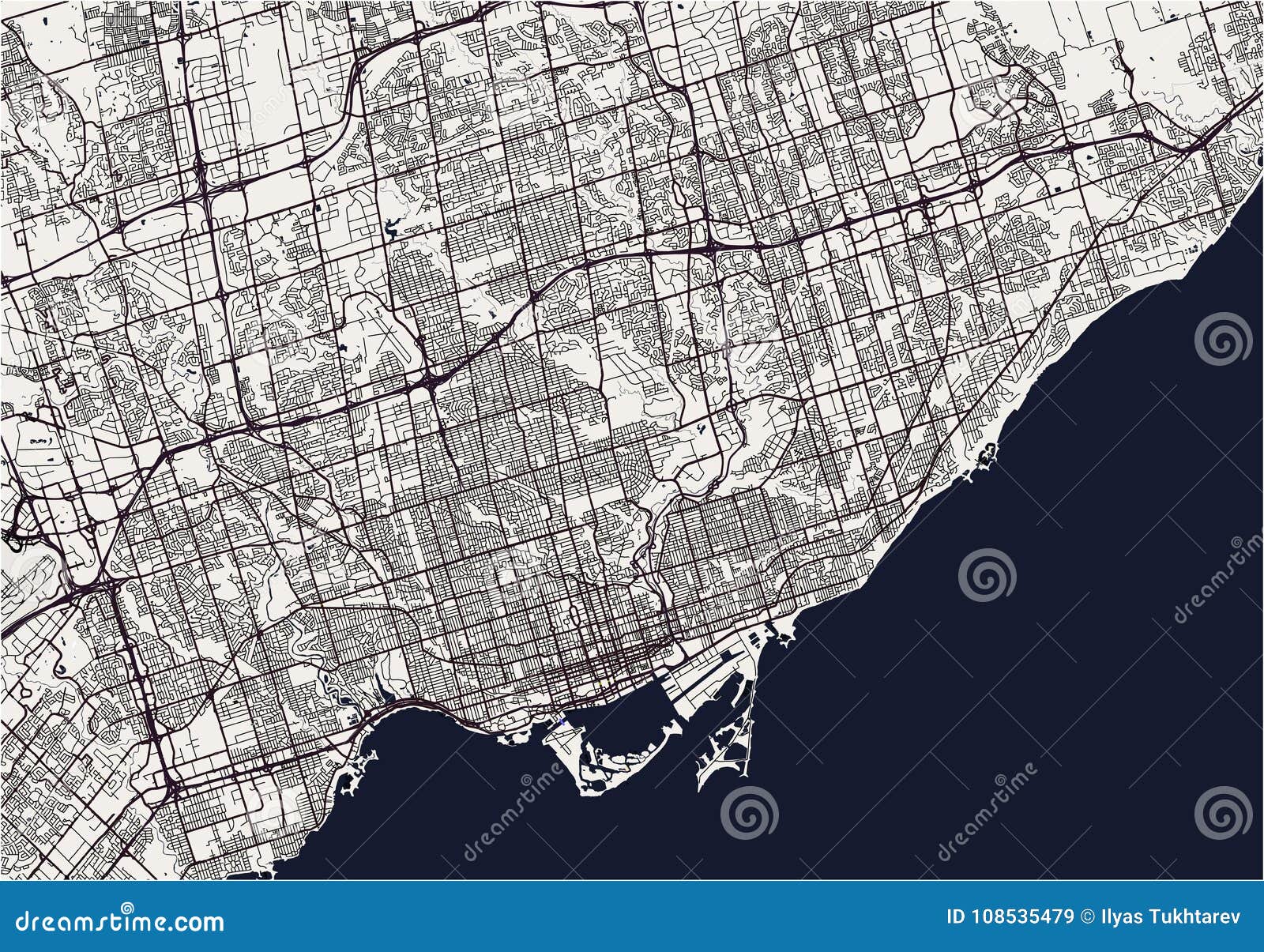 Carte De La Ville De Toronto, Canada Illustration de Vecteur ...