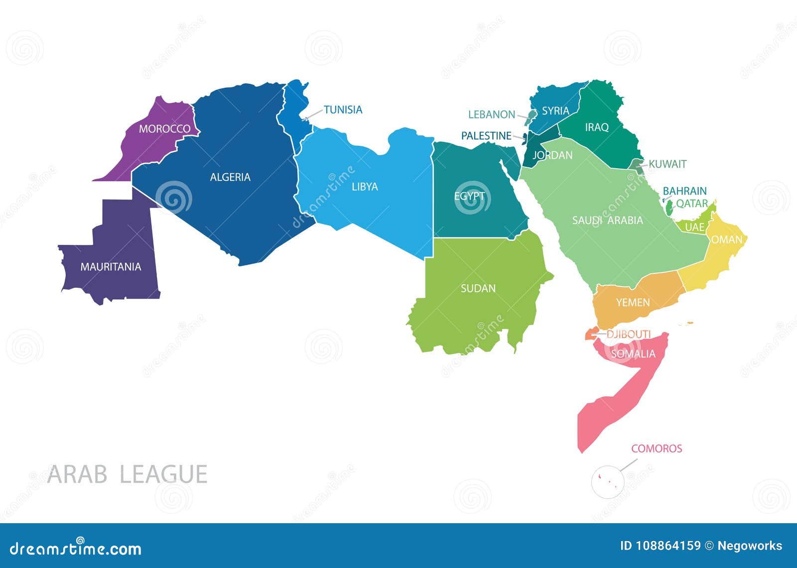 Carte de ligue arabe illustration de vecteur. Illustration du couleur ...
