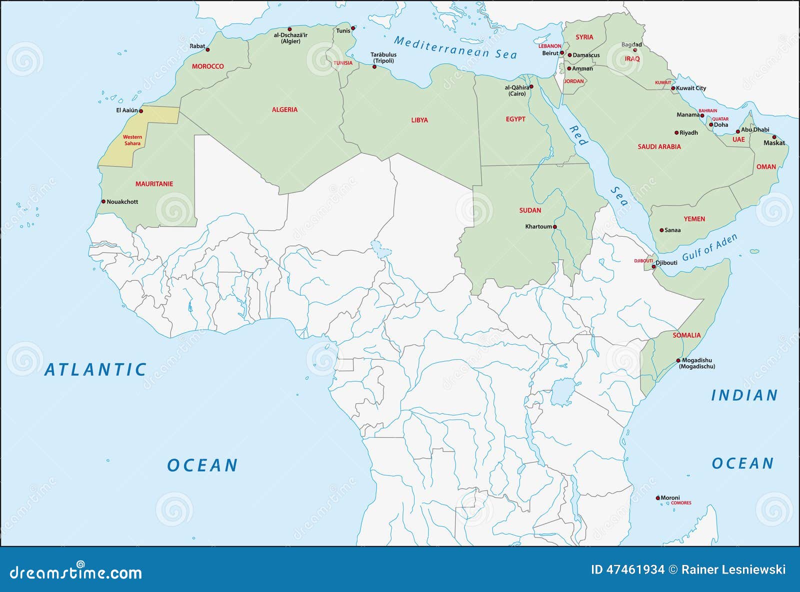 Carte de ligue arabe illustration stock. Illustration du palestine ...