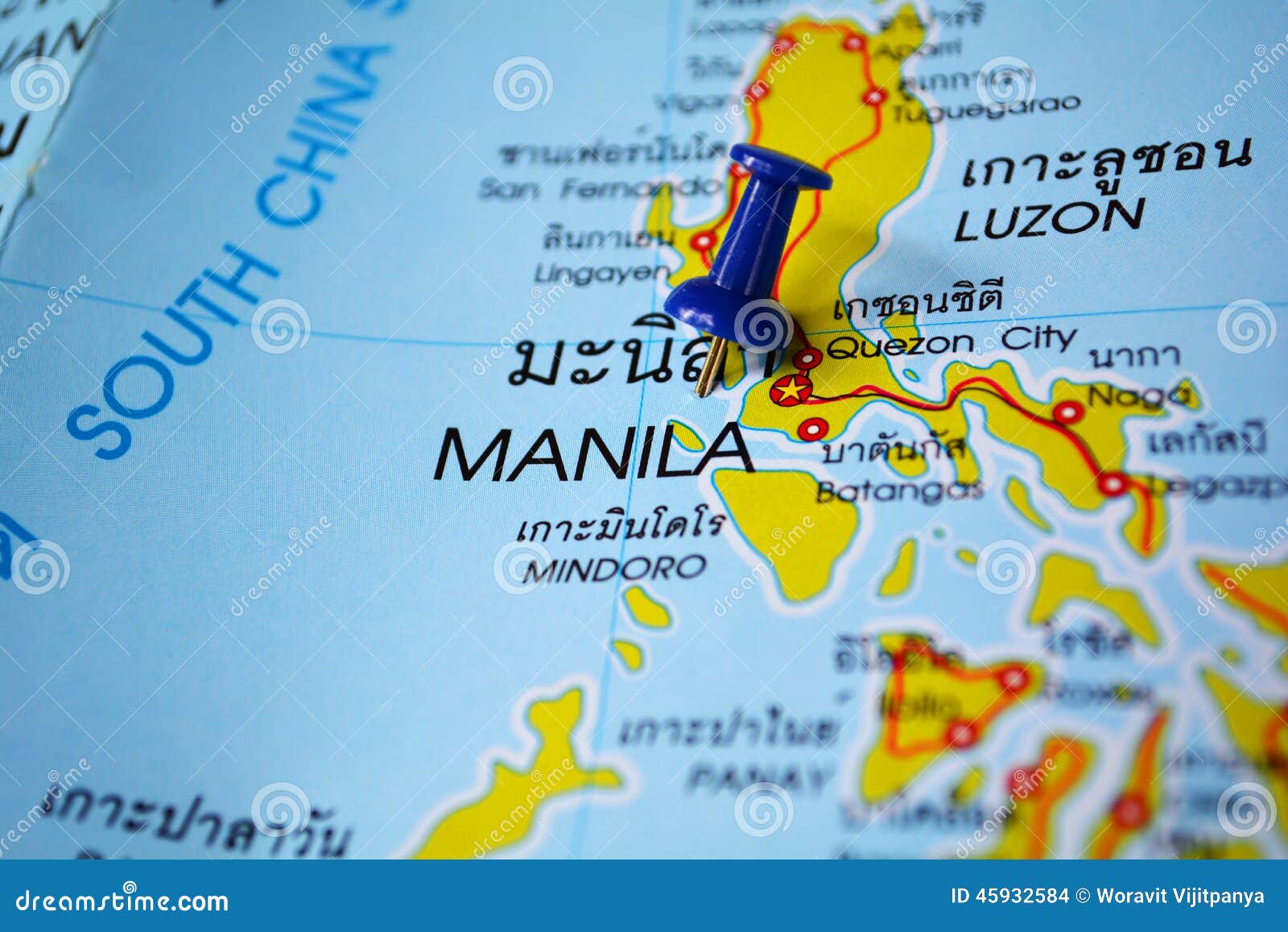 Carte de Manille photo stock. Image du ville, conception - 45932584