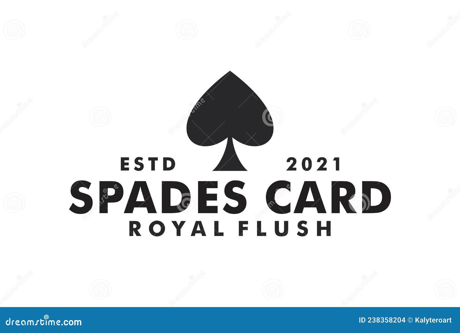 Carte De Pique Logo Vintage Style Vintage Vectoriel Illustration Stock ...