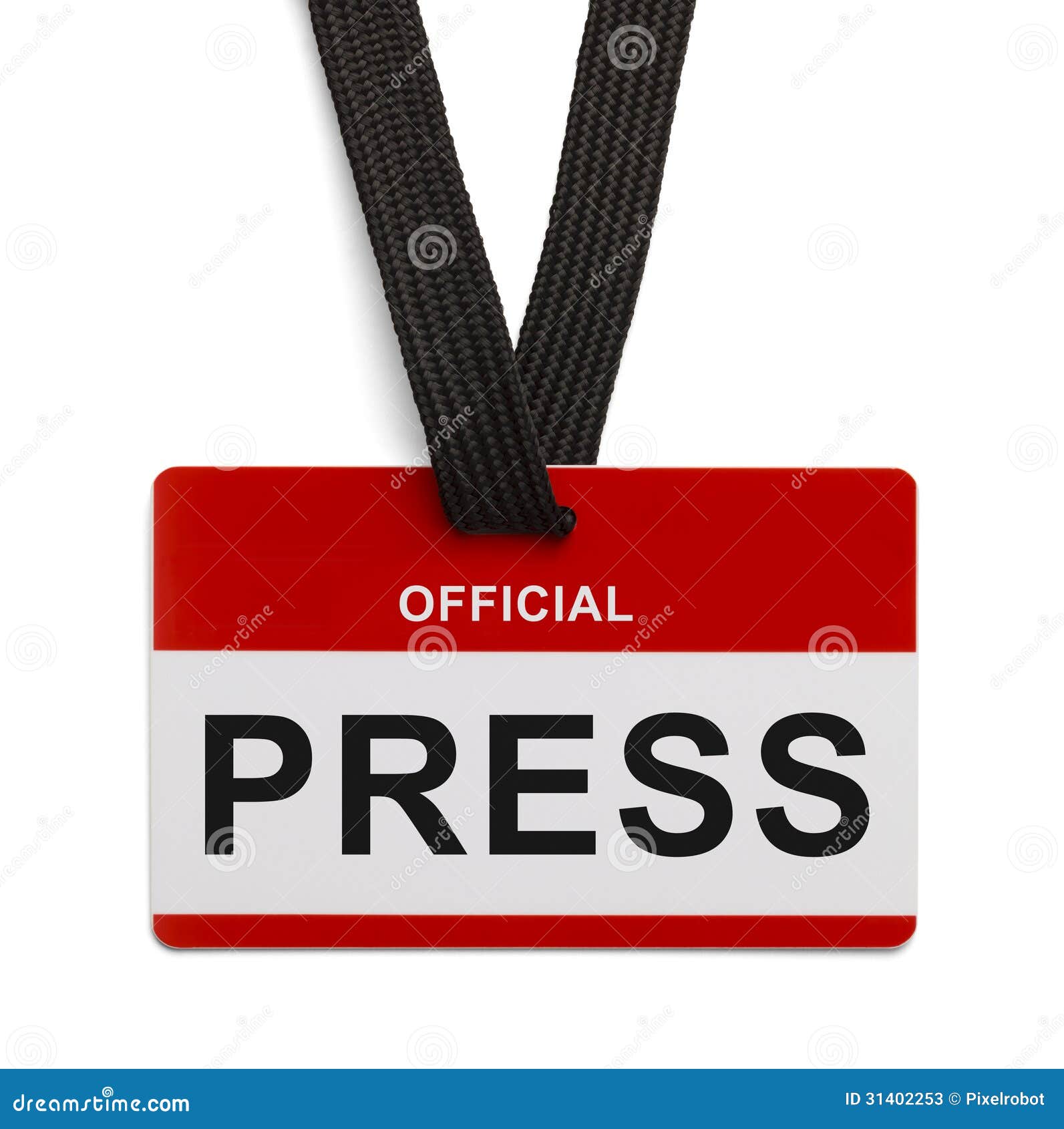 Carte de presse officielle image stock. Image du transmission - 31402253