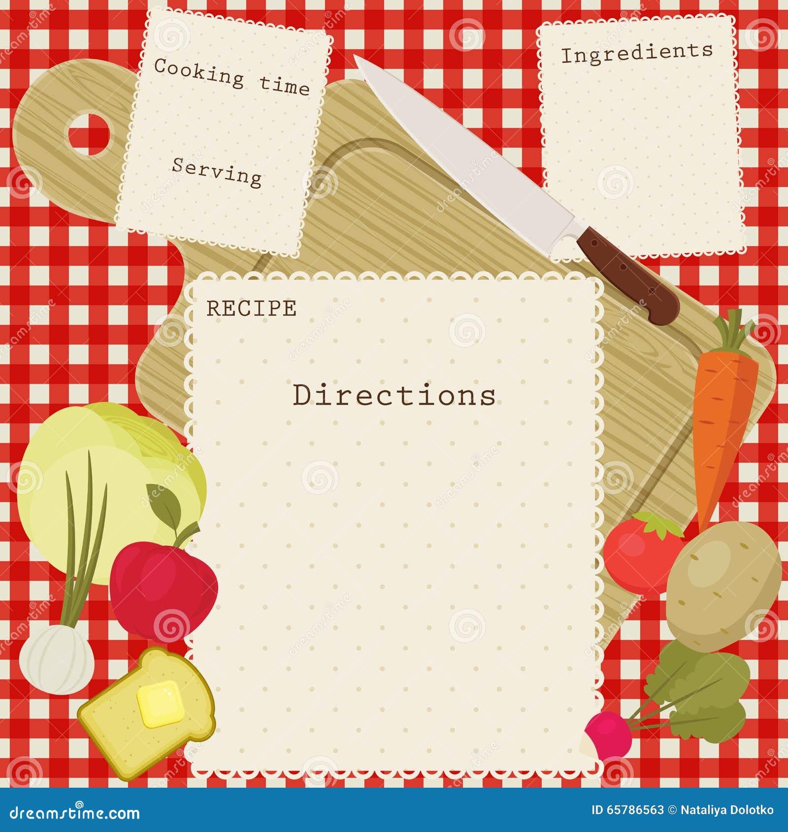 Carte De Recette De Vecteur Illustration de Vecteur - Illustration du ...