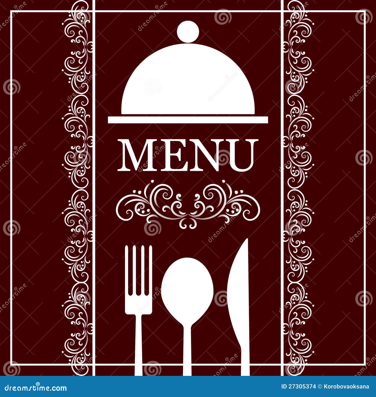 Carte De Restaurant De Vecteur Illustration de Vecteur - Illustration ...